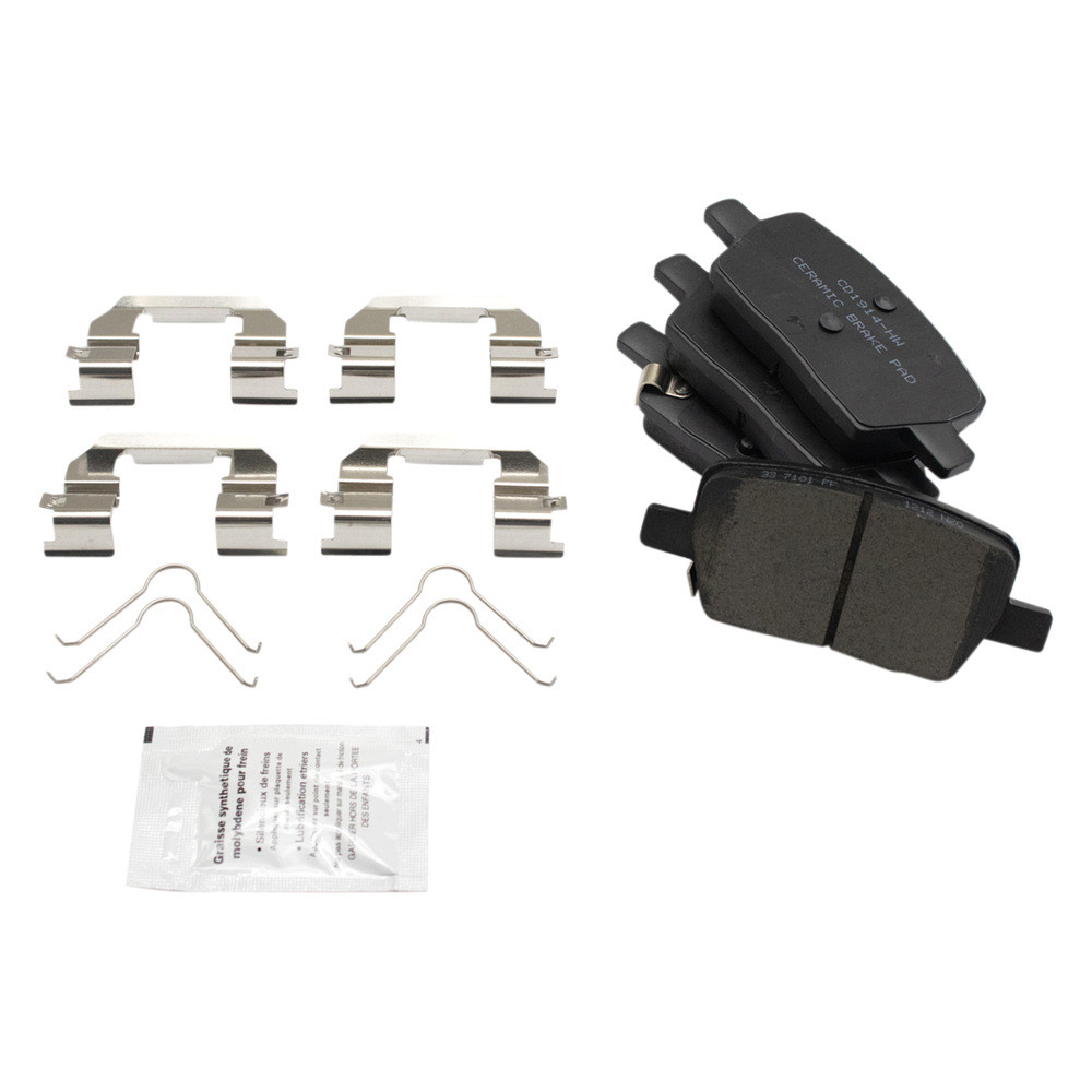 TRQ® BKA14561 - Front and Rear Disc Brake Kit with Ceramic Pads