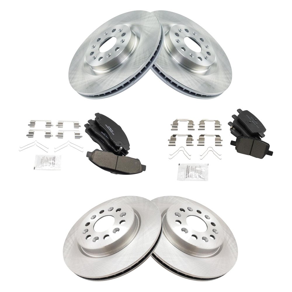 TRQ® BKA14561 - Front and Rear Disc Brake Kit with Ceramic Pads