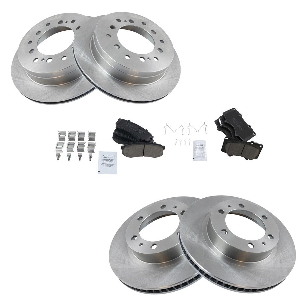 TRQ® BKA15420 - Front and Rear Disc Brake Kit with Ceramic Pads