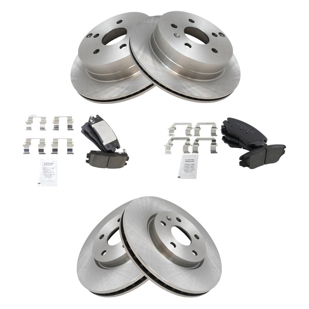 TRQ® BKA15605 - Front and Rear Disc Brake Kit with Ceramic Pads