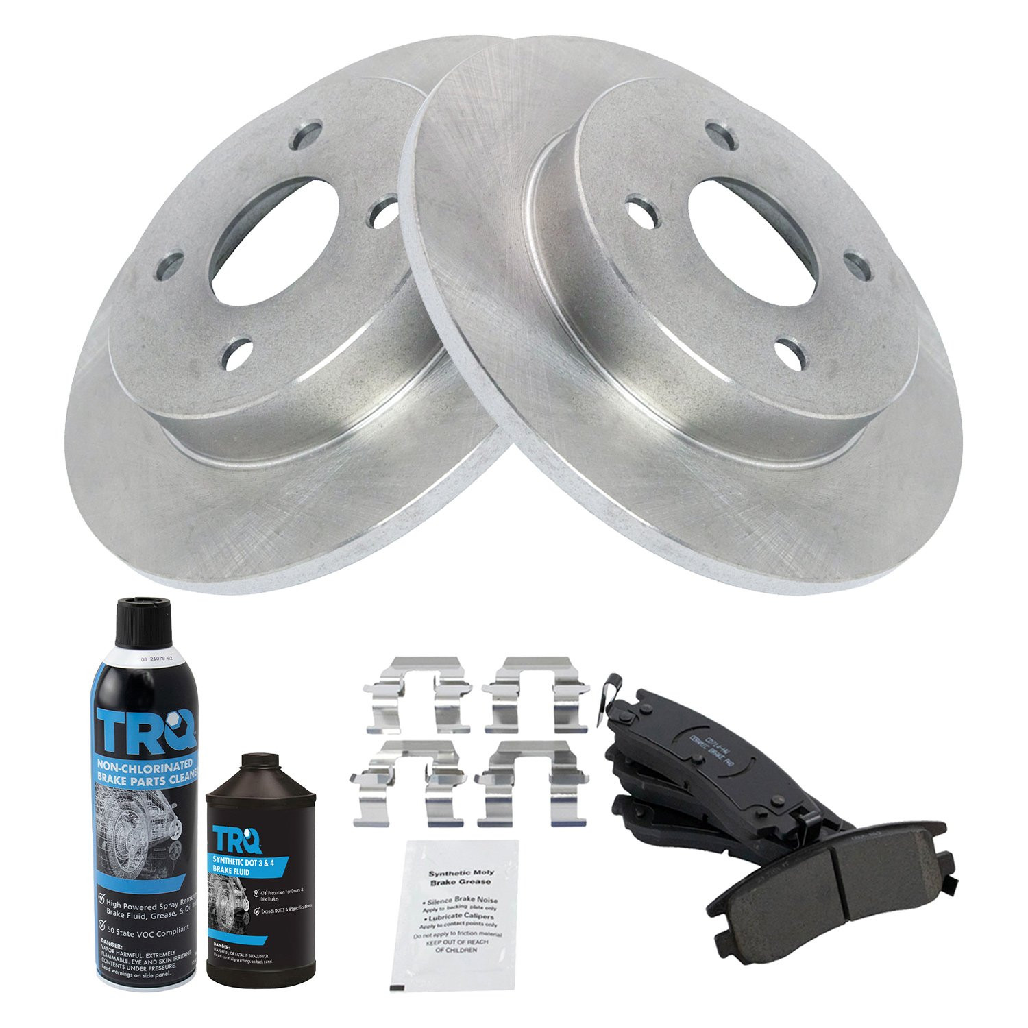TRQ® BKA37061 - Rear Disc Brake Kit with Ceramic Pads