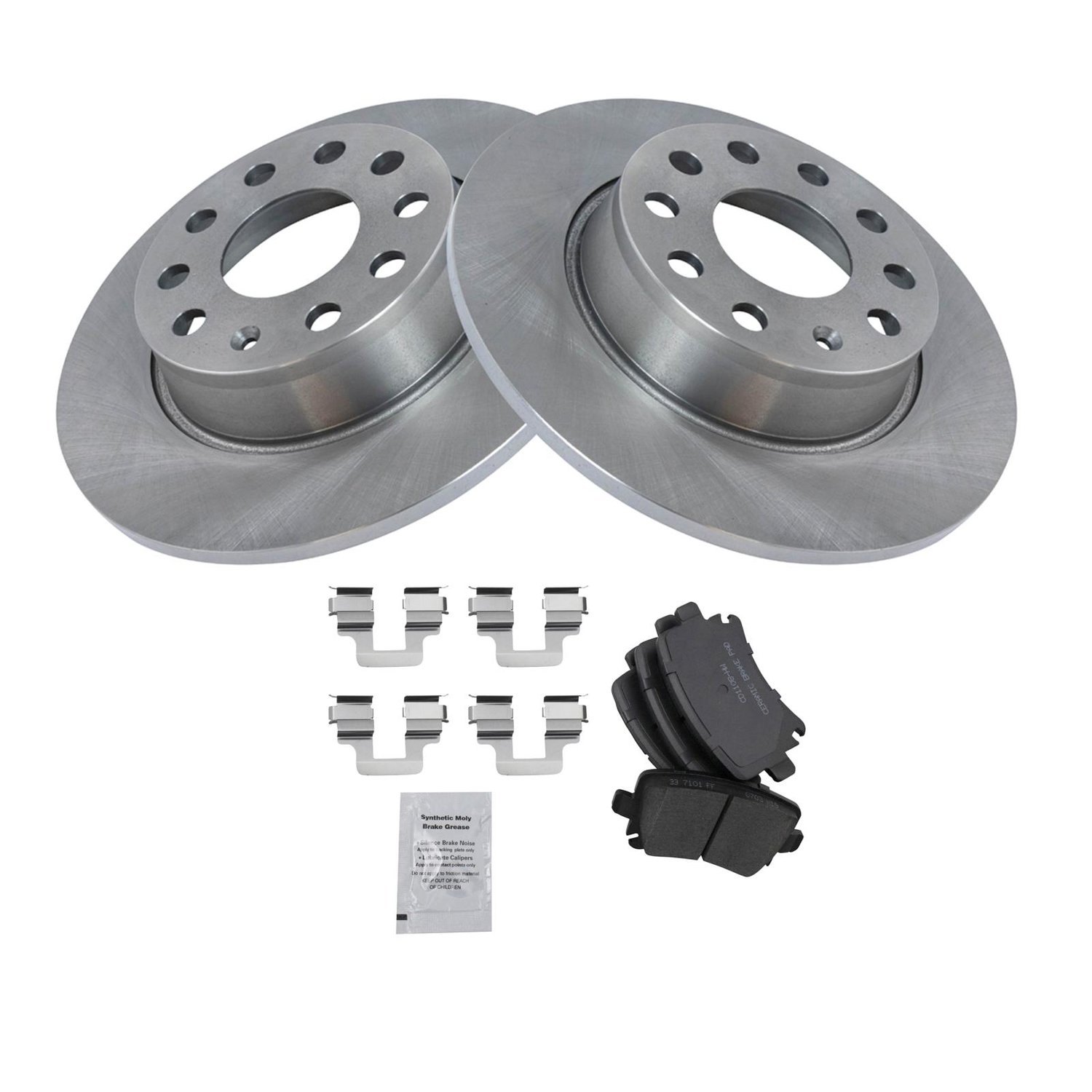 TRQ® BKA48605 - Rear Disc Brake Kit with Ceramic Pads
