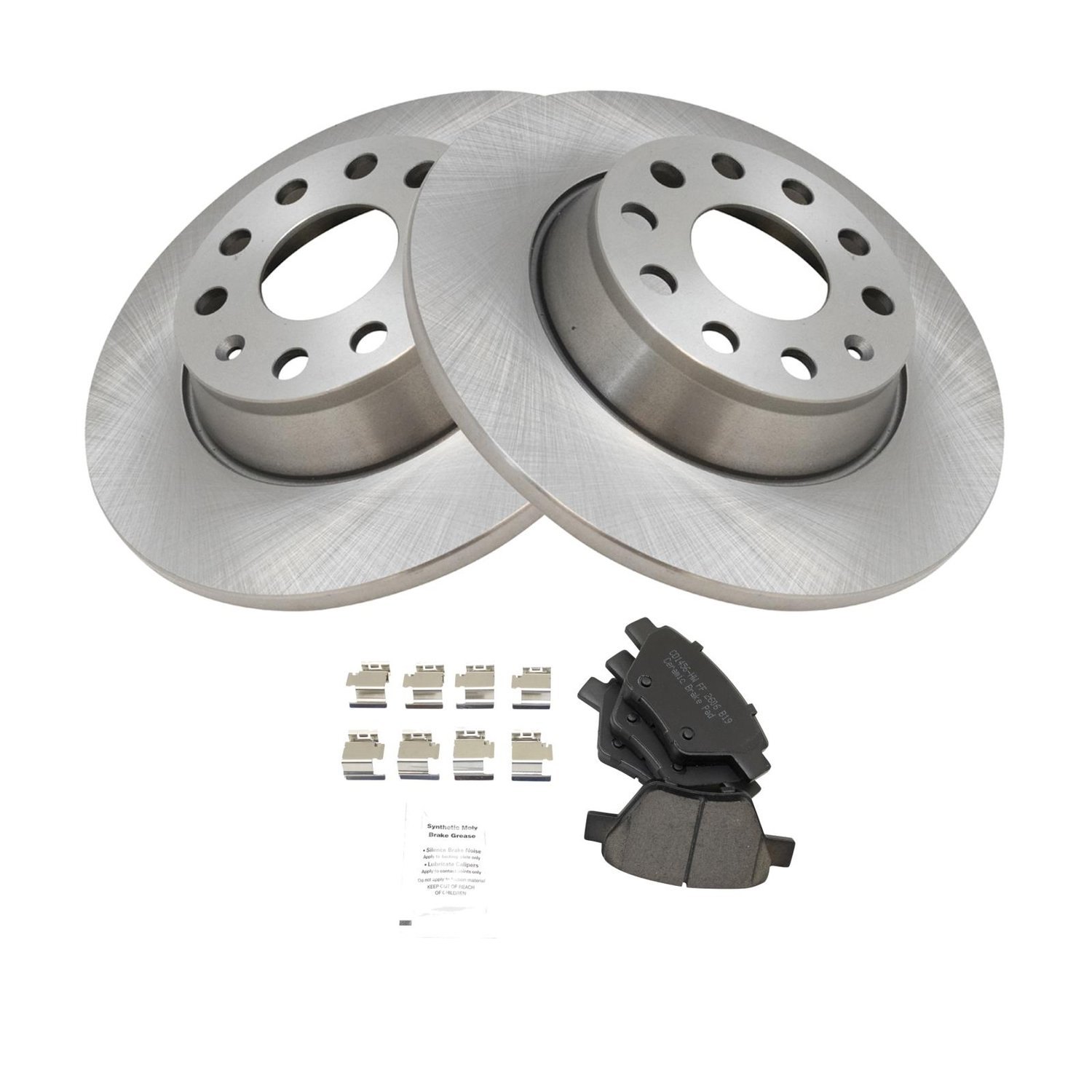 TRQ® BKA48608 - Rear Disc Brake Kit with Ceramic Pads