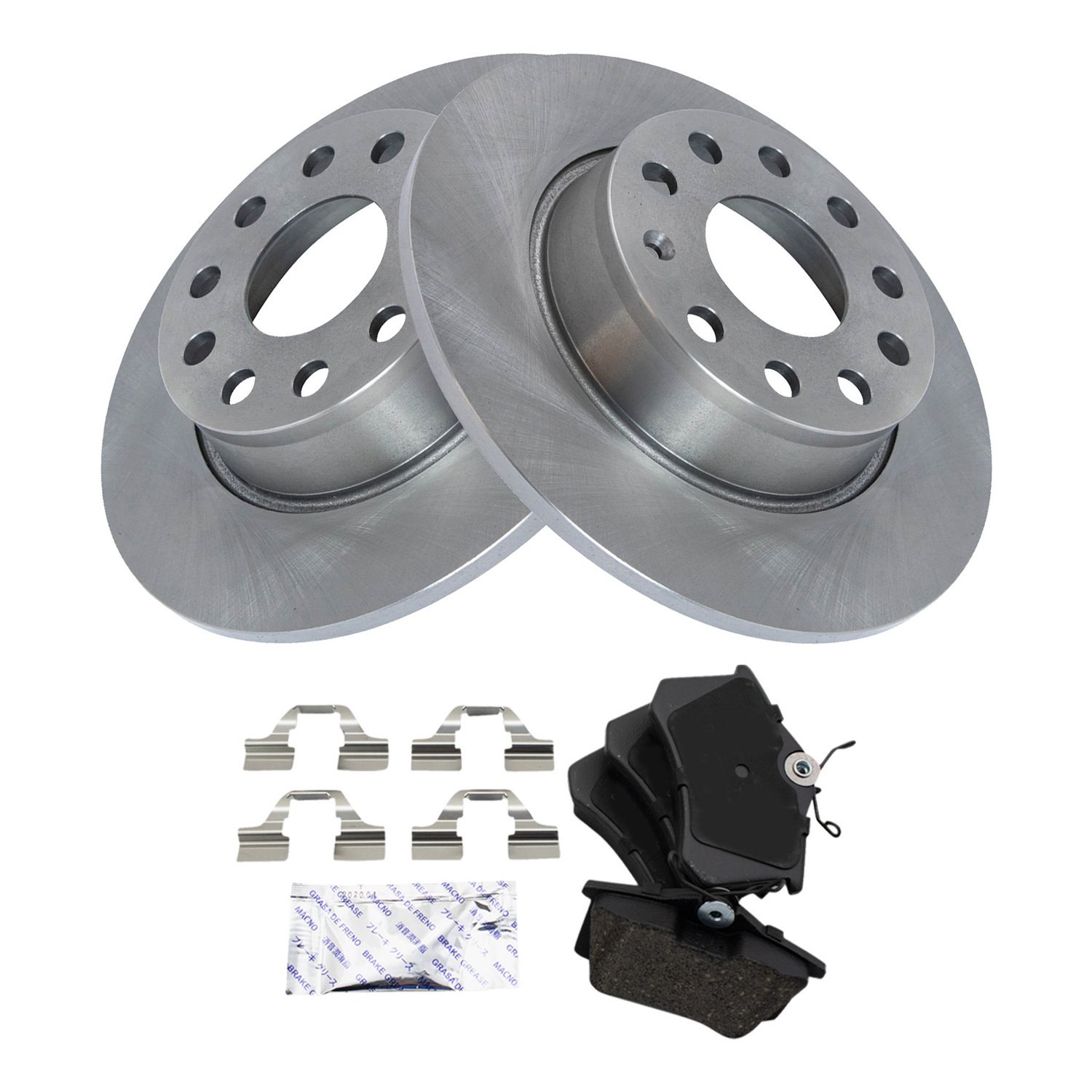 TRQ® BKA48745 - Rear Disc Brake Kit with Ceramic Pads