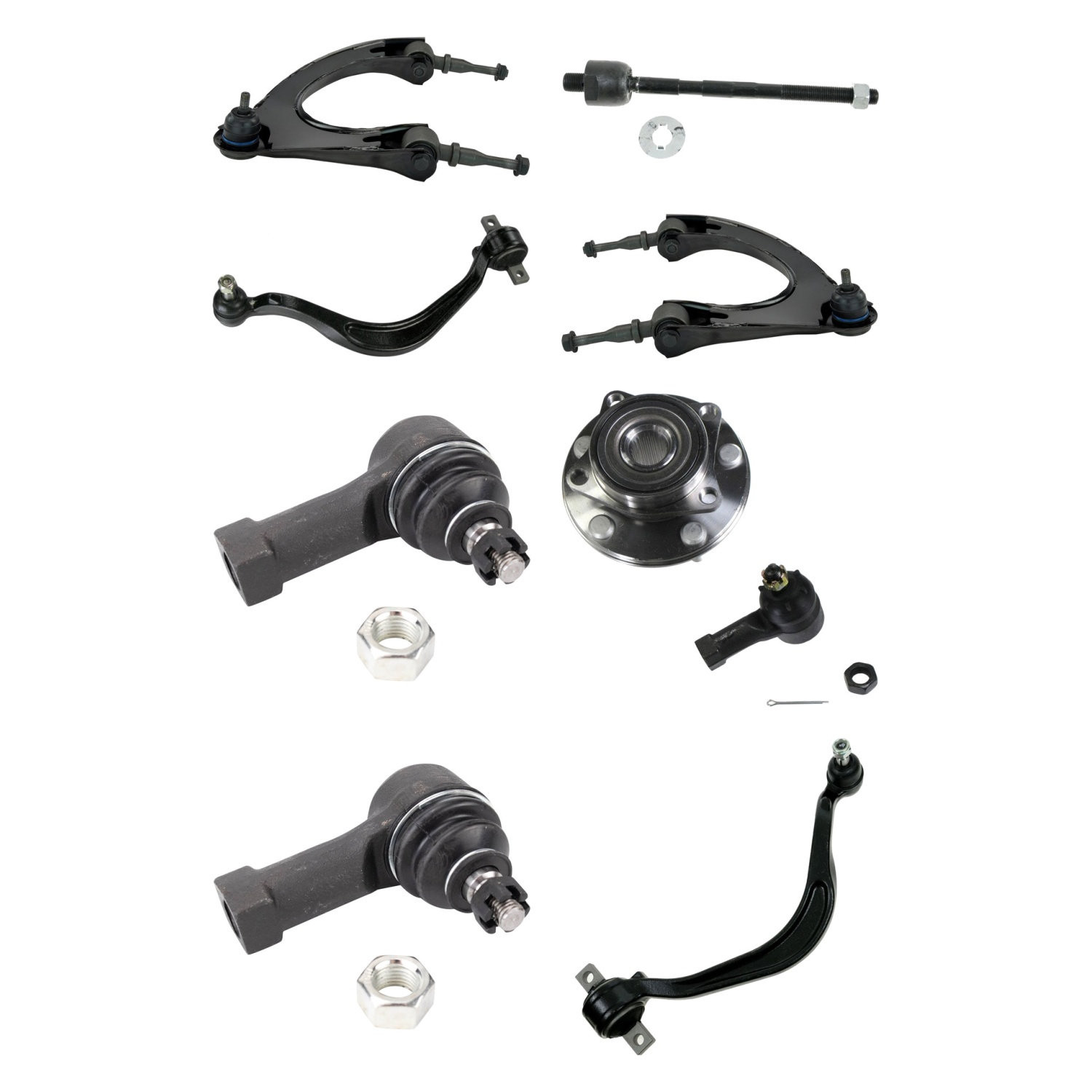 TRQ® BNDL-187073 - Front Lower and Upper Control Arm with Ball Joint ...