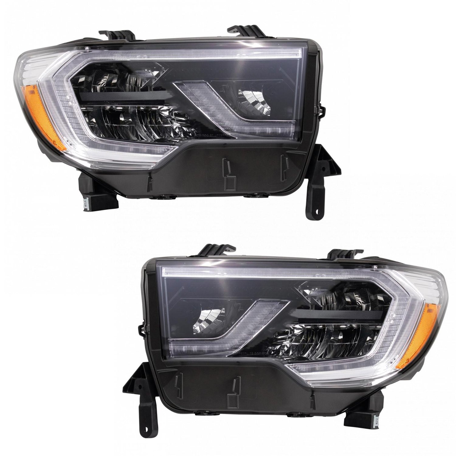 TRQ® HLA87875 - Driver and Passenger Side Replacement Headlights