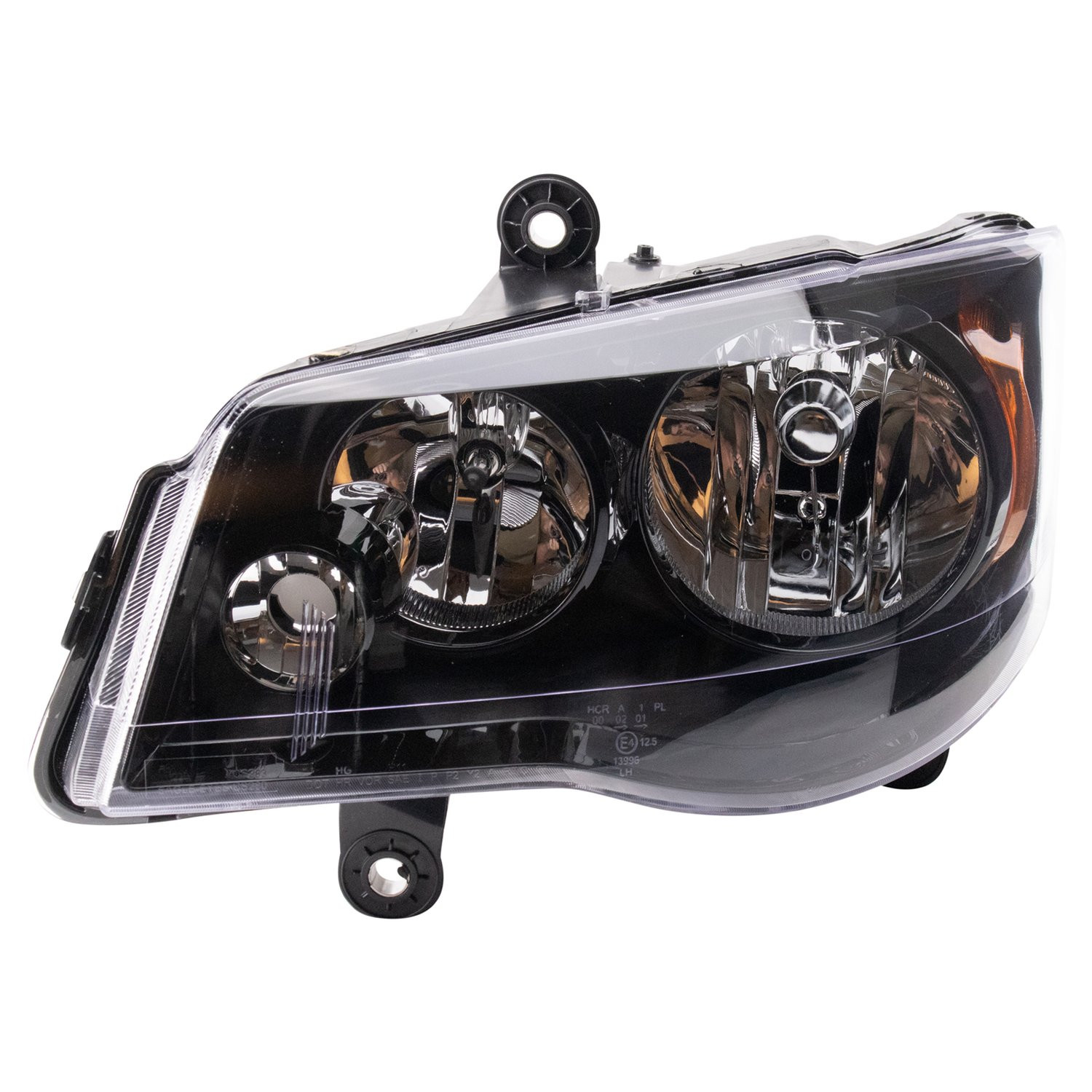 TRQ® HLA88209 - Driver Side Black Factory Style Headlight