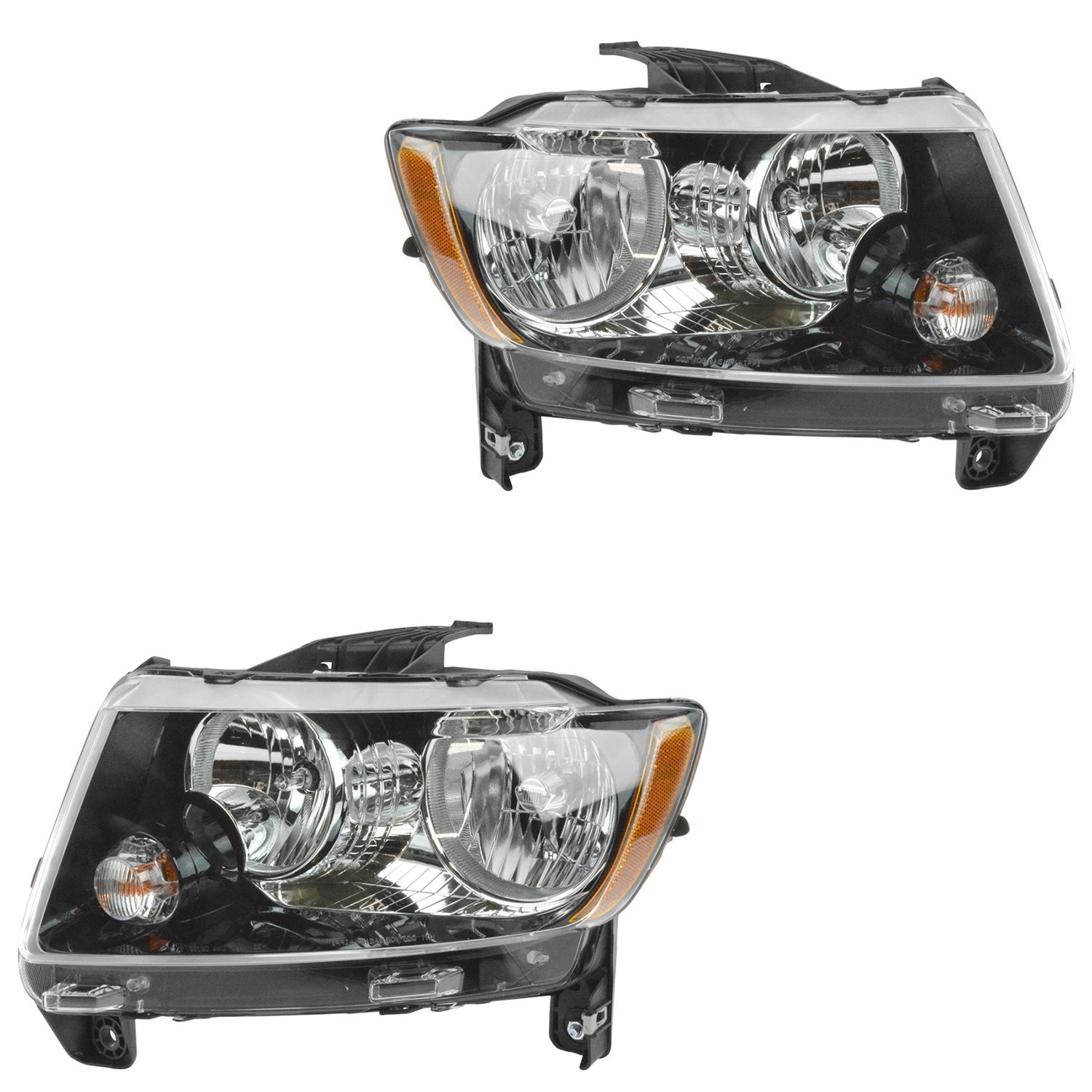 TRQ® HLA88366 - Driver and Passenger Side Replacement Headlights