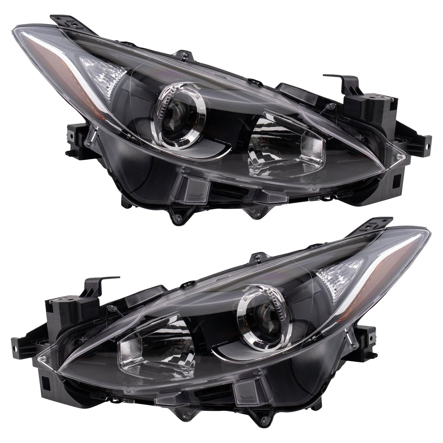 TRQ® HLA88376 - Driver and Passenger Side Replacement Headlights