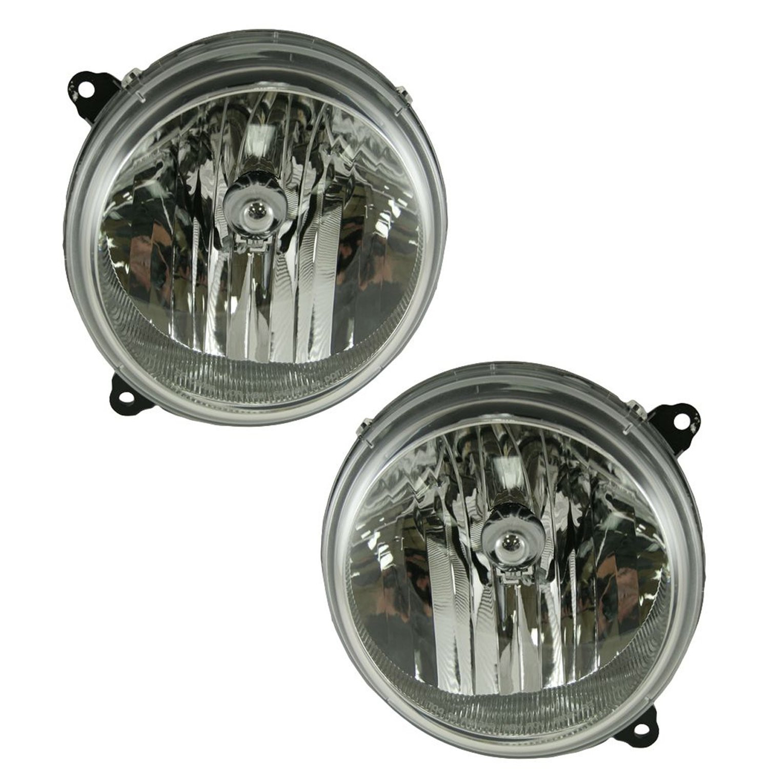 TRQ® HLA88568 - Chrome Factory Style Headlights