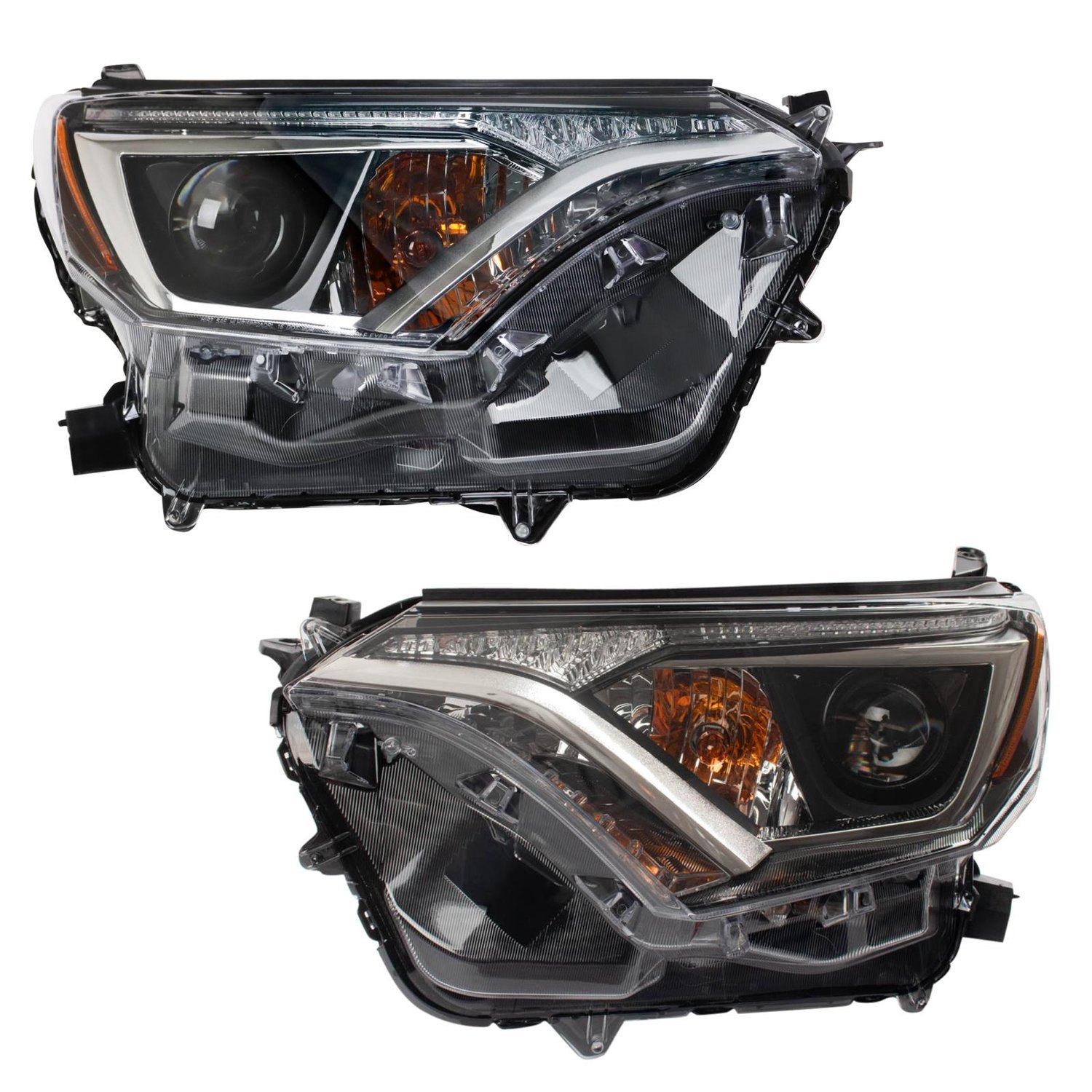 TRQ® HLA89433 - Driver and Passenger Side Replacement Headlights