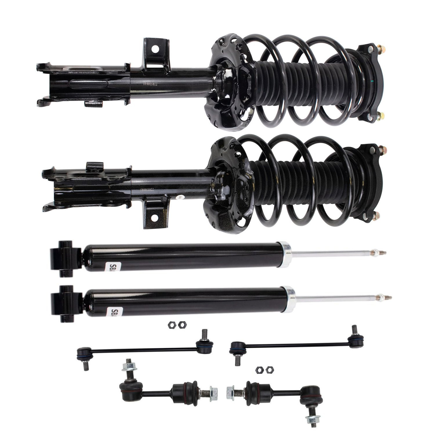 TRQ® PSA39135 - Front and Rear Strut and Suspension Kit