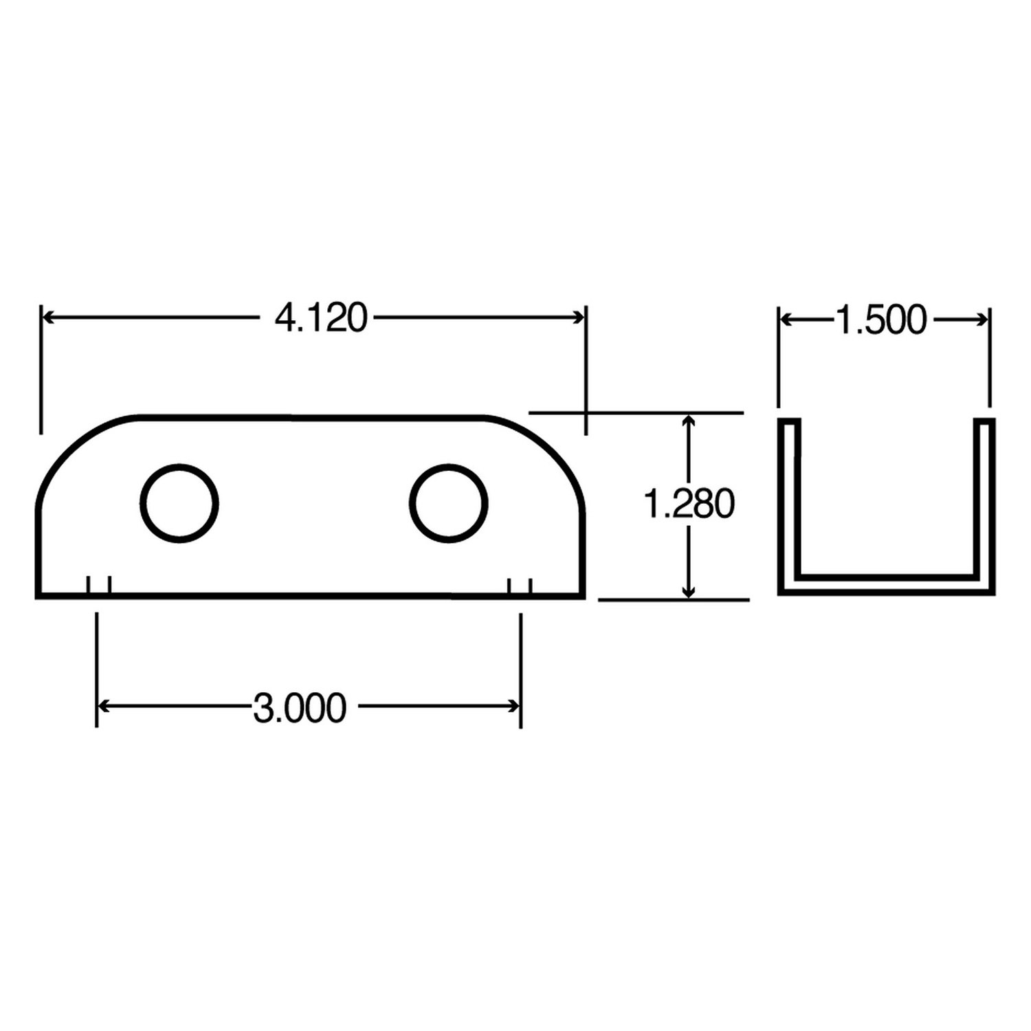 Truck-Lite® 19724 - 19 Series Bolt-on Mount Mounting Bracket