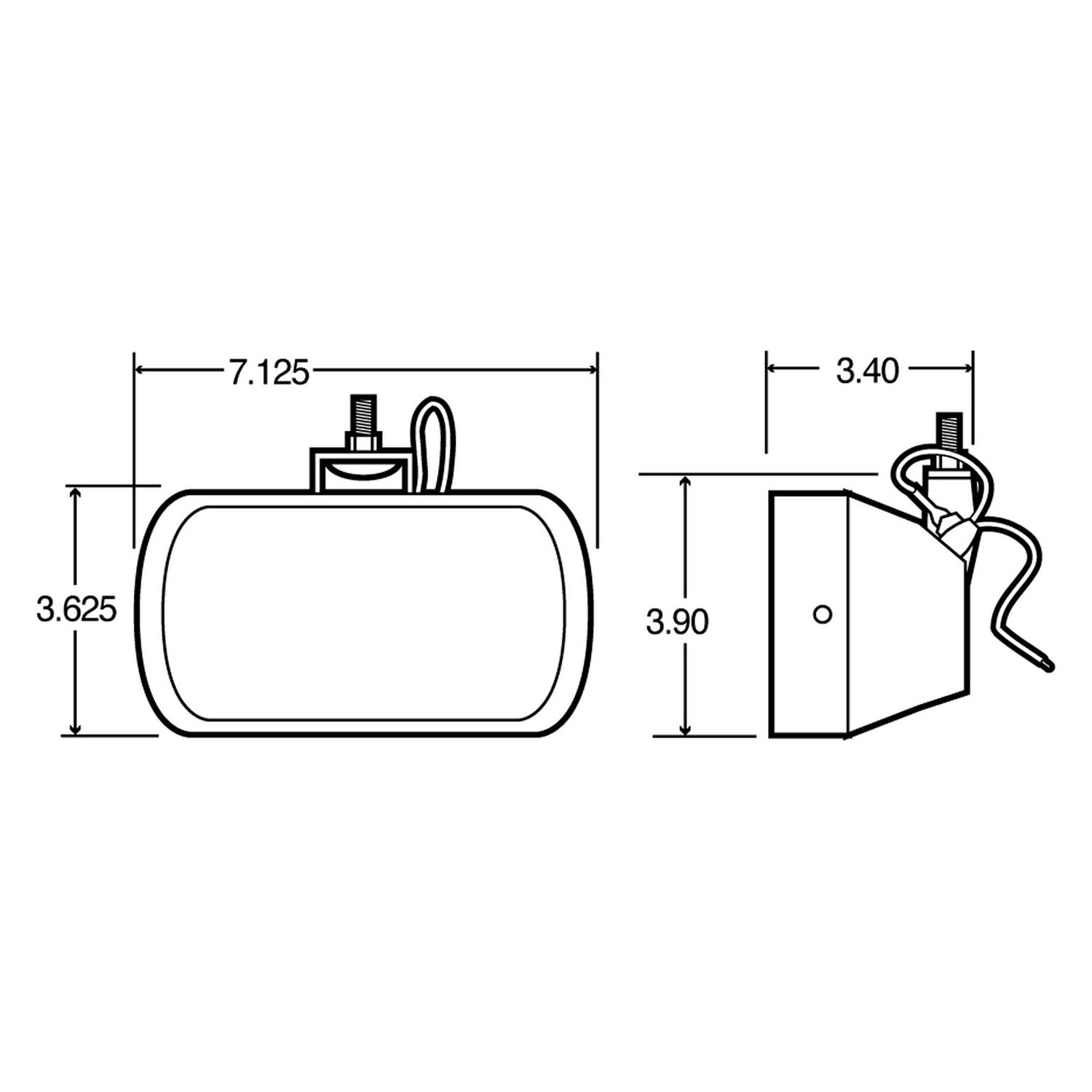 Truck-Lite® 80521 - 7"x3.6" Rectangular Euro Fog Lights
