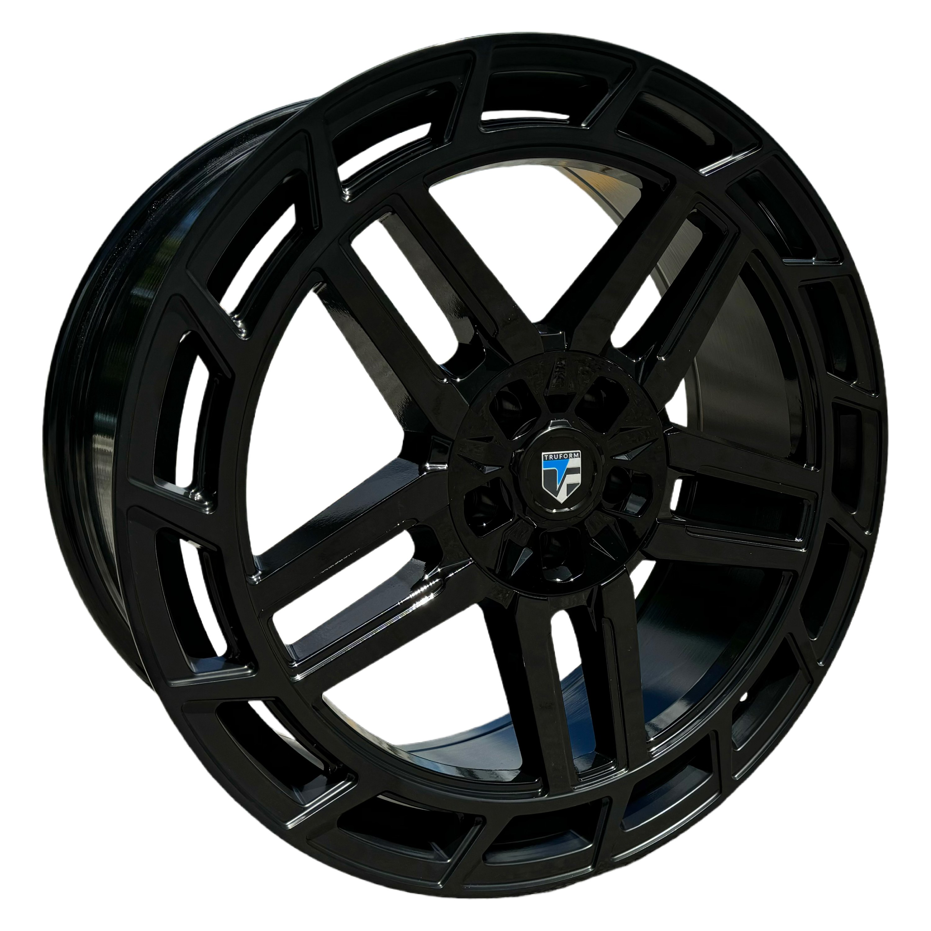 TRUFORM® TF-HC66 Wheels - Gloss Black with Satin Black Lip Rims