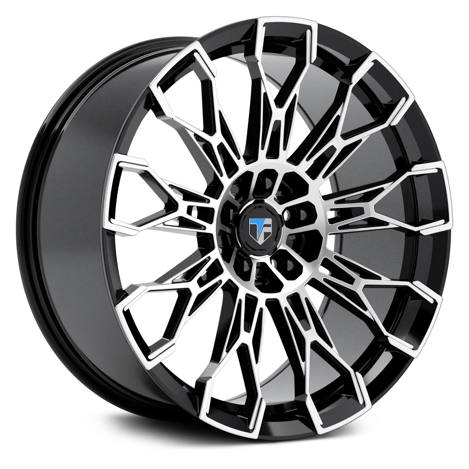 TRUFORM® TF112 Wheels - Gloss Black with Brushed Face Rims