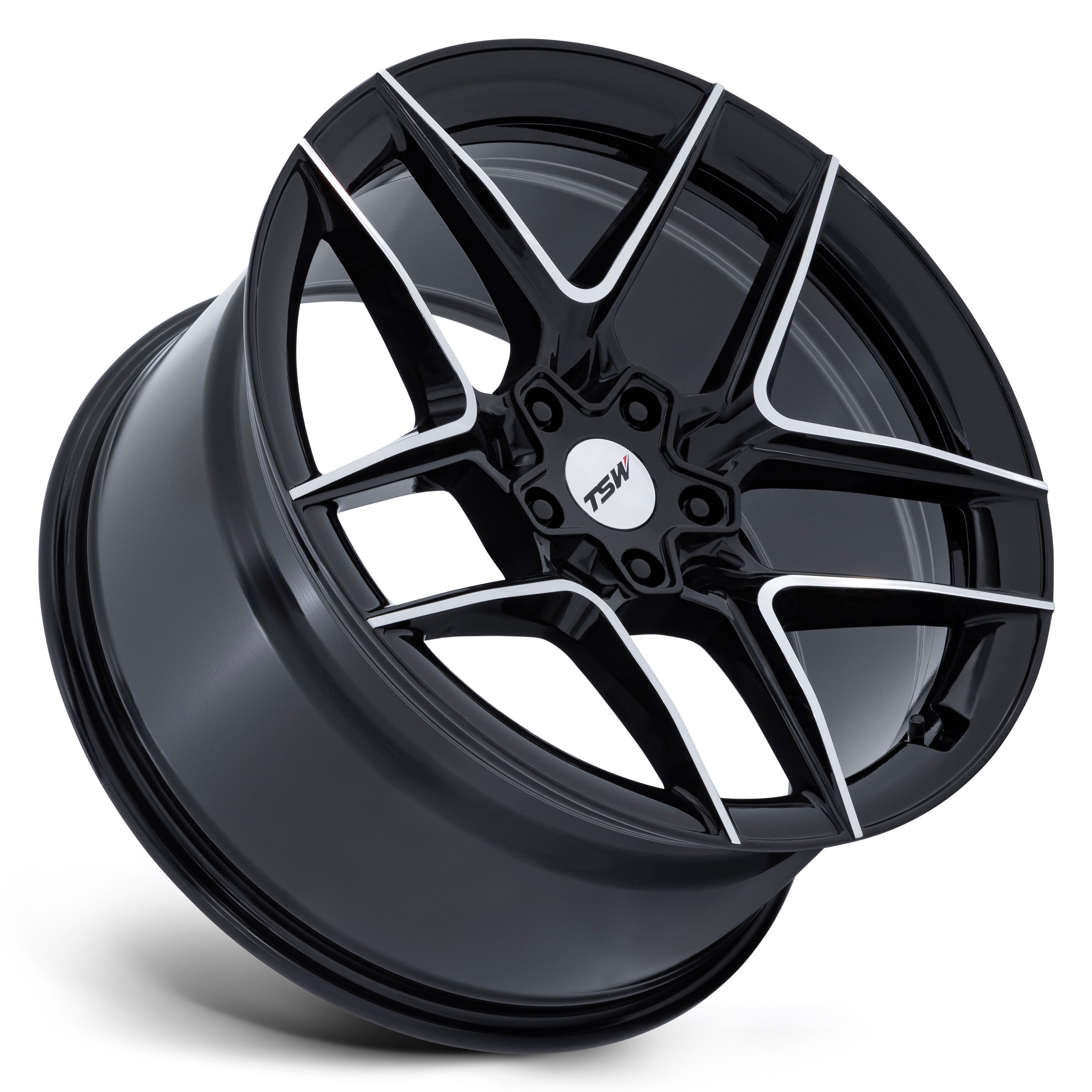 TSW® SLIPSTREAM Wheels - Gloss Black with Machined Face Rims