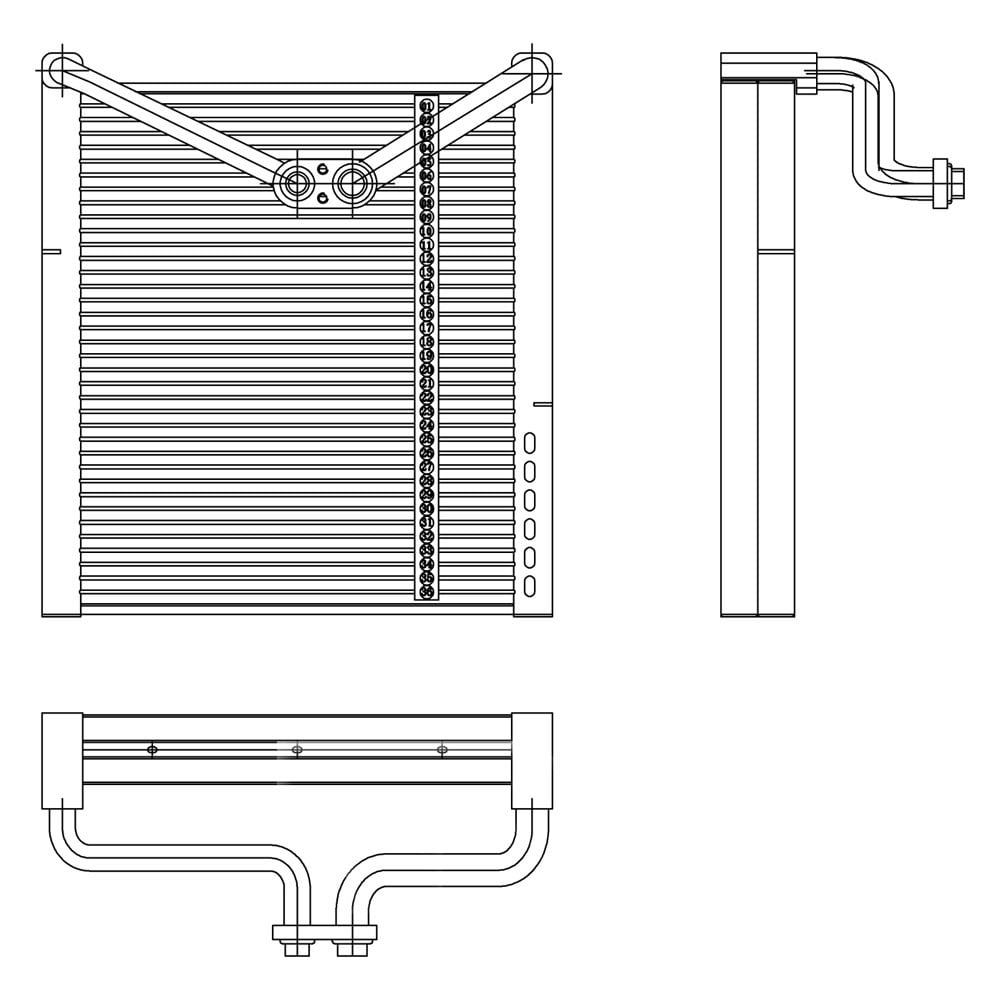TYC® 97239 - A/C Evaporator Core