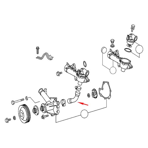 URO Parts® 1112030282 - Engine Coolant Radiator Hose