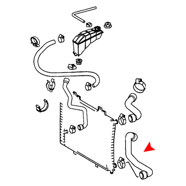 URO Parts® 2105012282 - Engine Coolant Bypass Hose