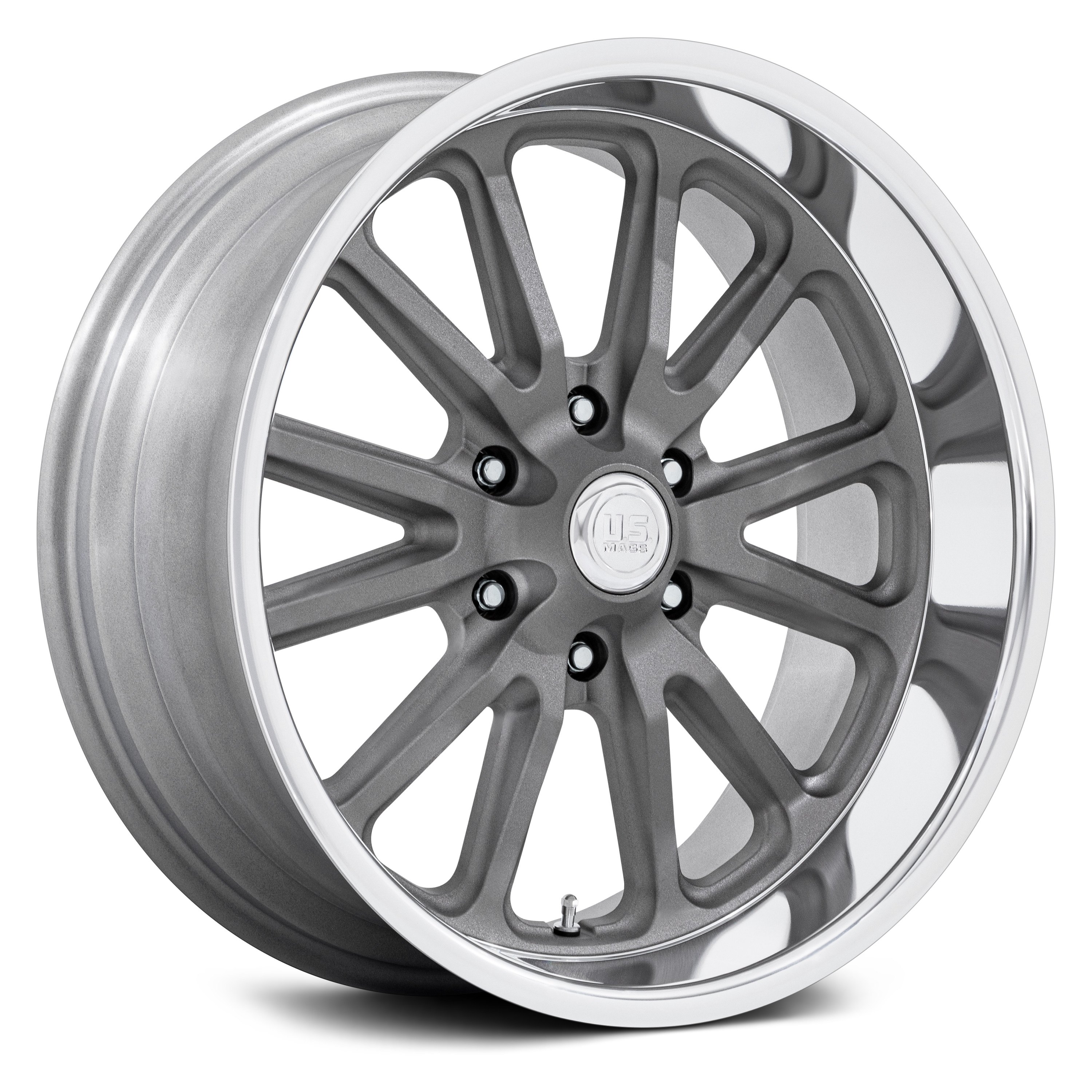 U.S. MAGS® UC145 RAMBLER 6 Wheels - Matte Gunmetal with Diamond Lip ...