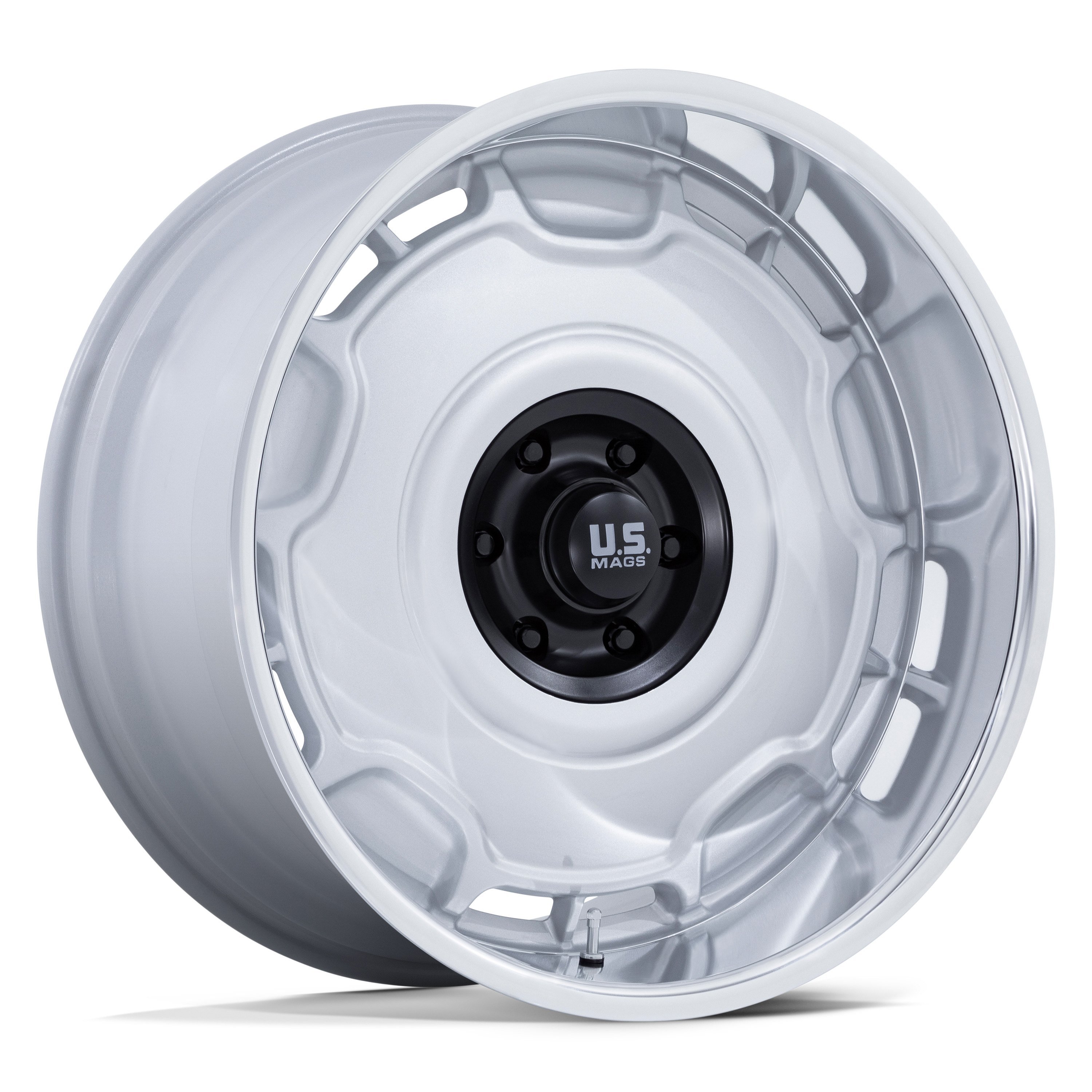 U.S. MAGS® UC146 ARLINGTON Wheels - Silver with Black Center and ...