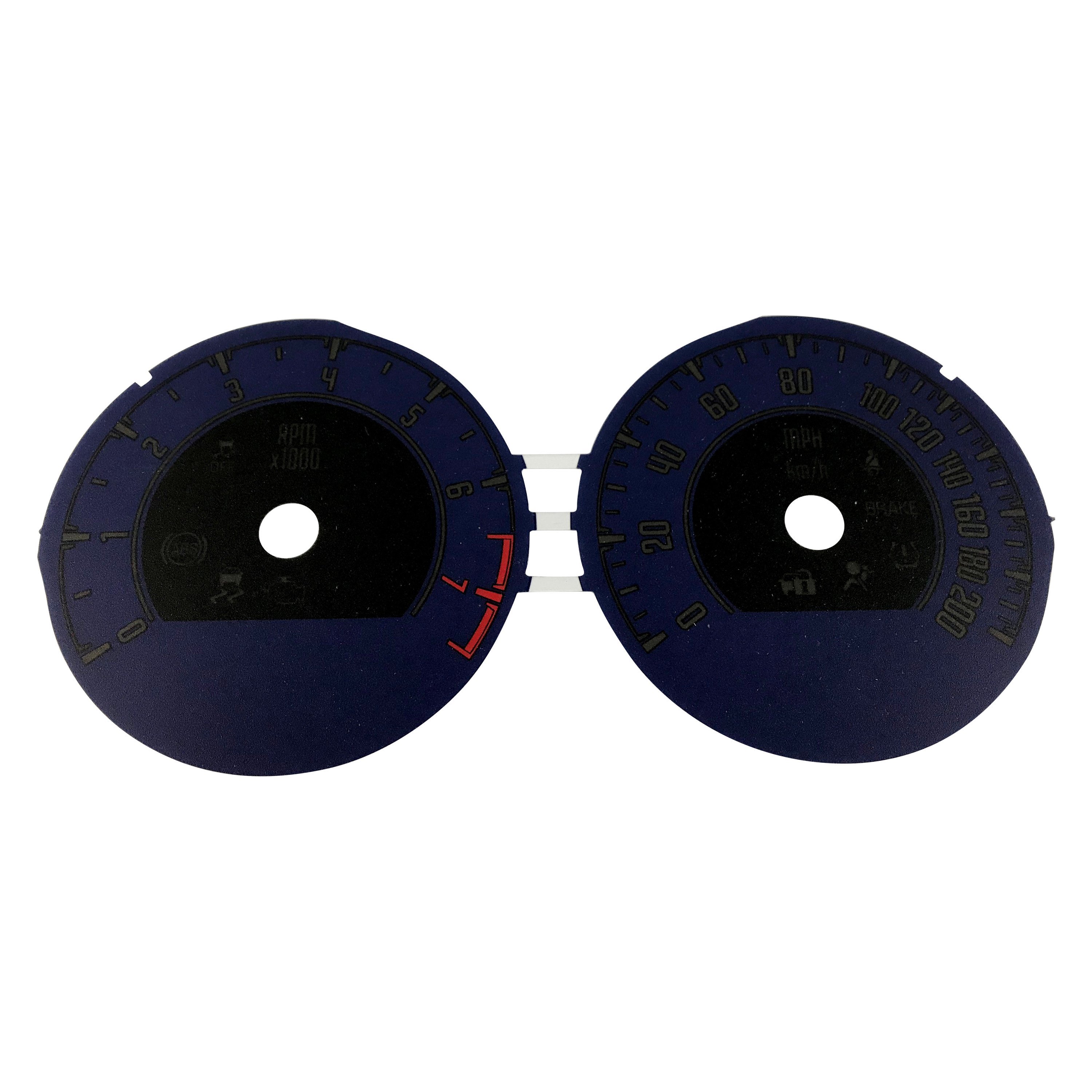 US Speedo® CAMARO017BFPG - Daytona Edition Gauge Face Kit, Black, 160 MPH