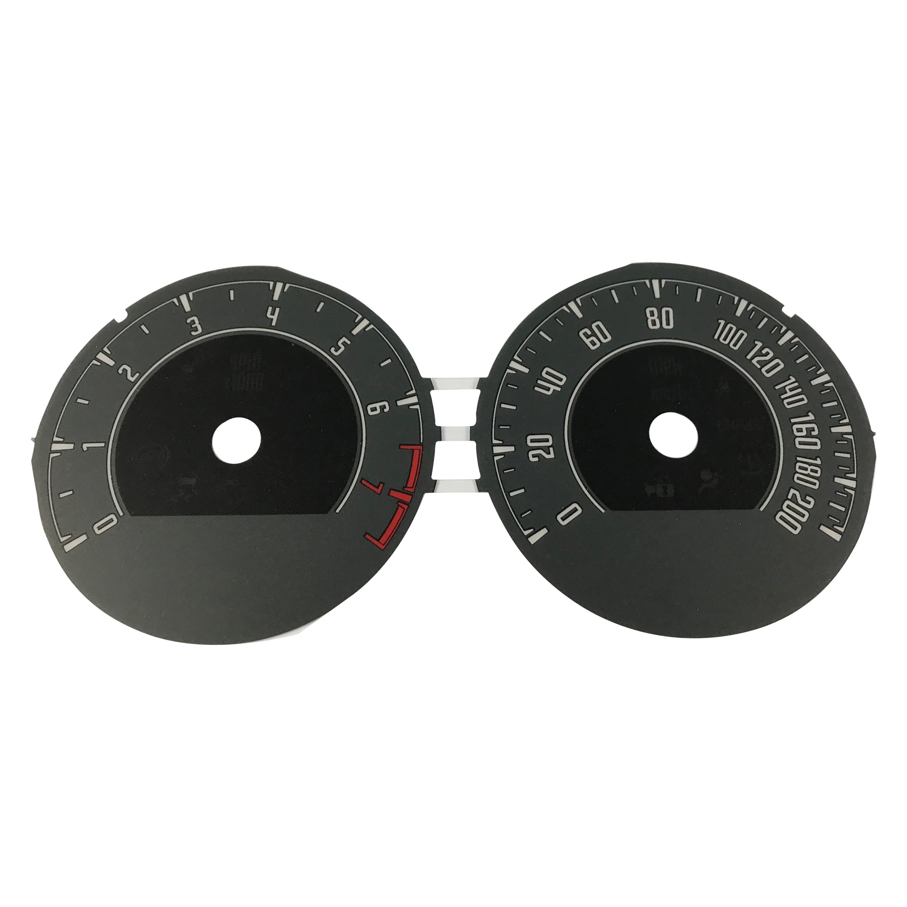 US Speedo® CAMARO017WFGG - Daytona Edition Gauge Face Kit, White, 160 MPH