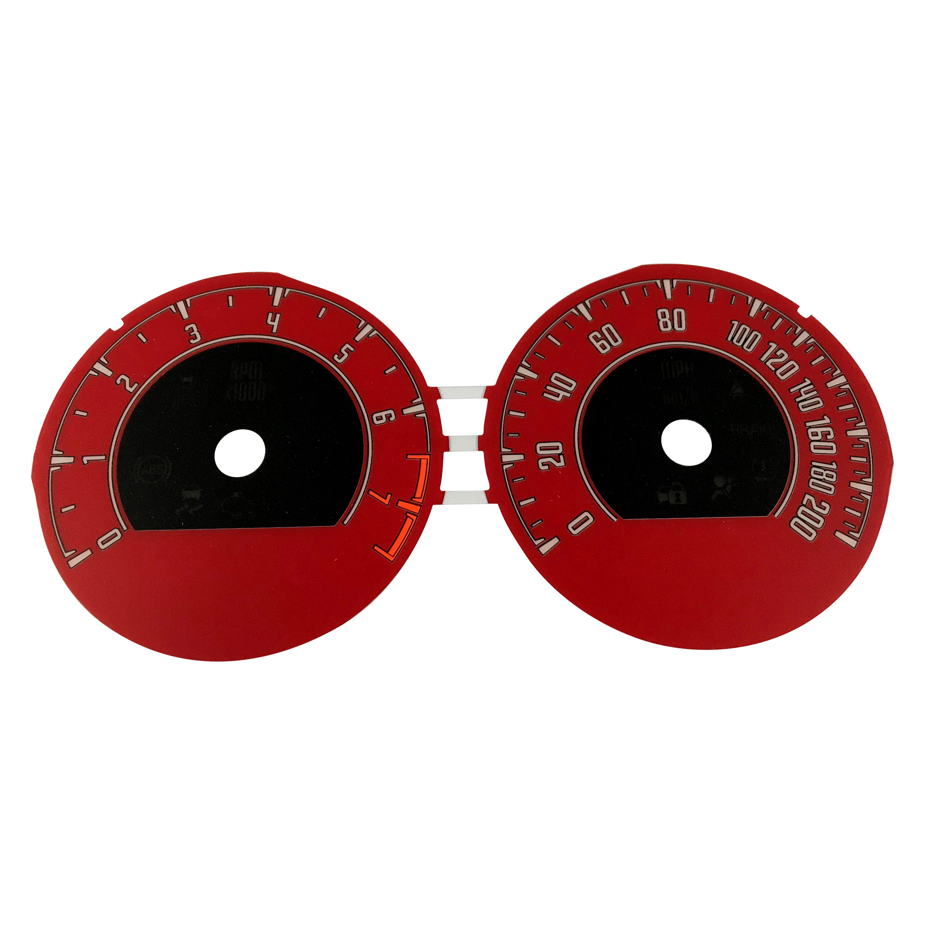 US Speedo® CAMARO017WFRG - Daytona Edition Gauge Face Kit, White, 160 MPH