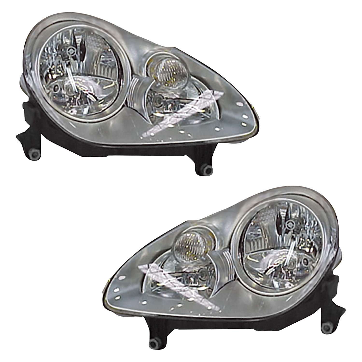 Valeo® VS-975-46658 - Driver and Passenger Side Replacement Headlight Set
