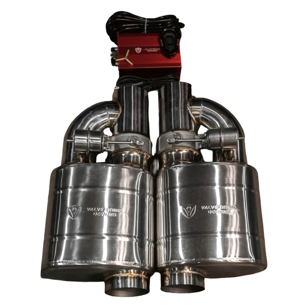 Valvetronic Designs® UVM.76MM.X2 - Stainless Steel Oval Exhaust Muffler ...