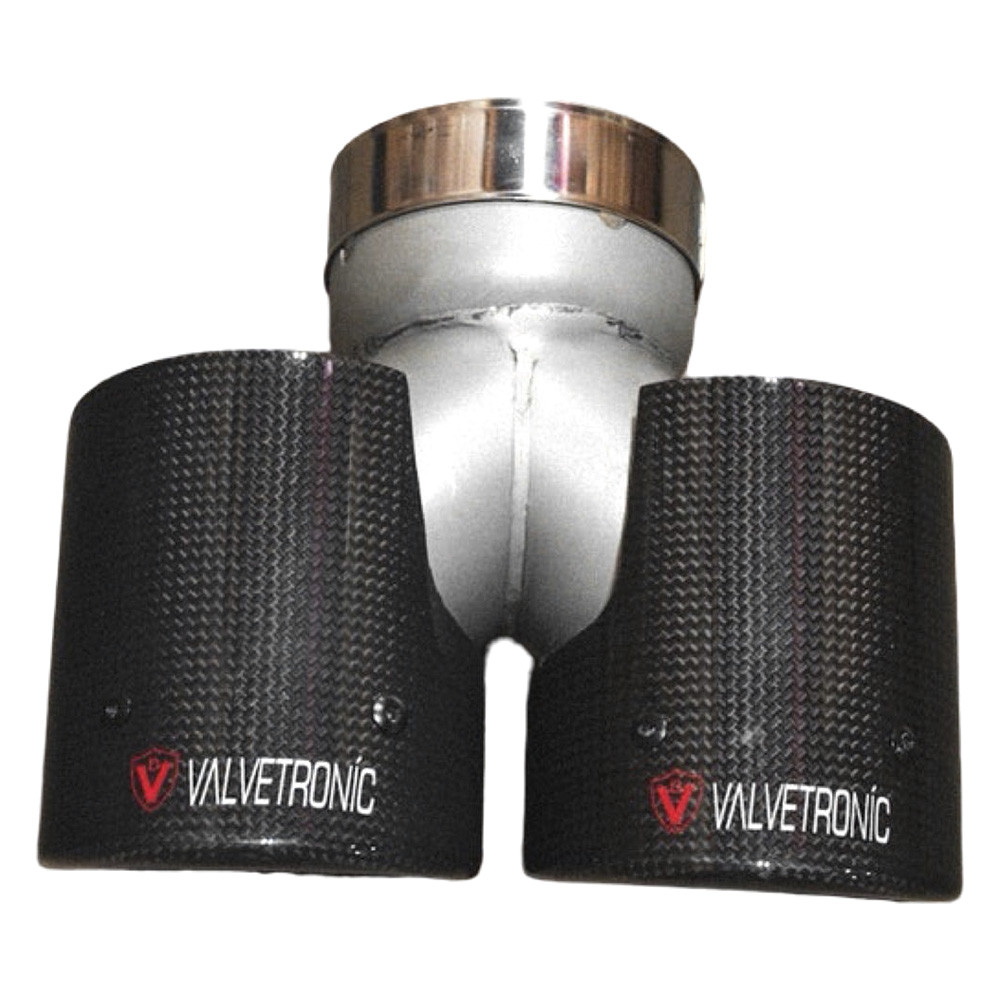 Valvetronic Designs® - 304 SS Angle Cut Clamp-On Dual Carbon Fiber ...