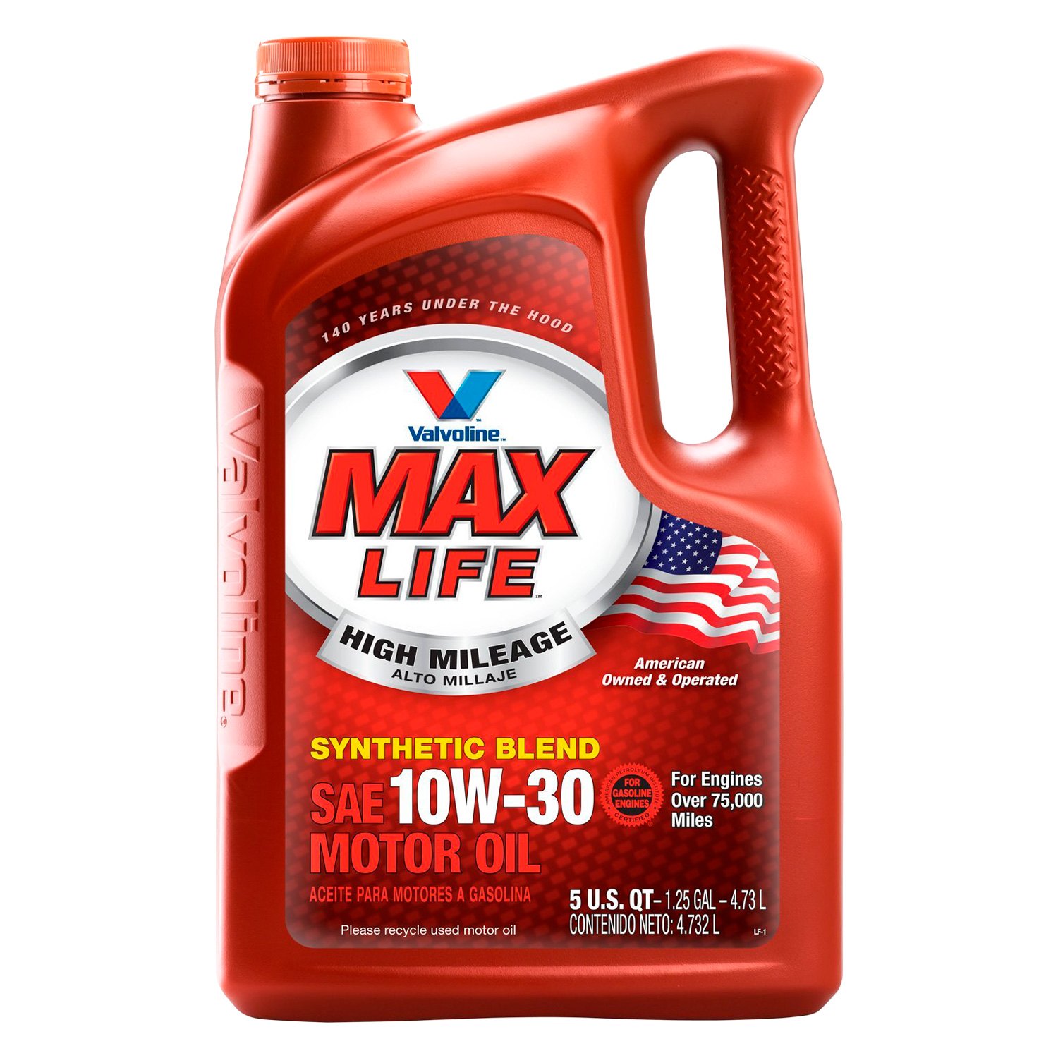 Valvoline® - High Mileage SAE 10W-30 Synthetic Blend with MaxLife ...
