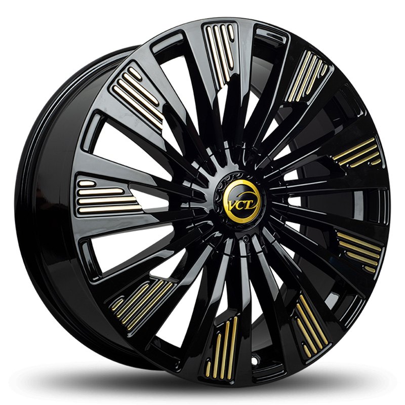 VCT® ALPHA Wheels - Black with Machined Gold Face Rims