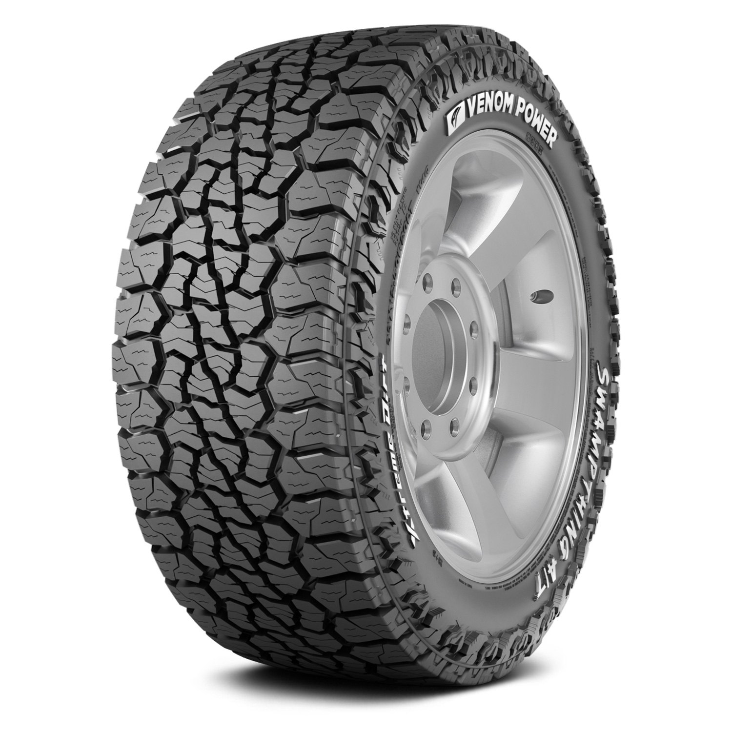 VENOM POWER® TVPSWAT63R - SWAMPTHING A/T WITH WHITE LETTERING 35X11 ...