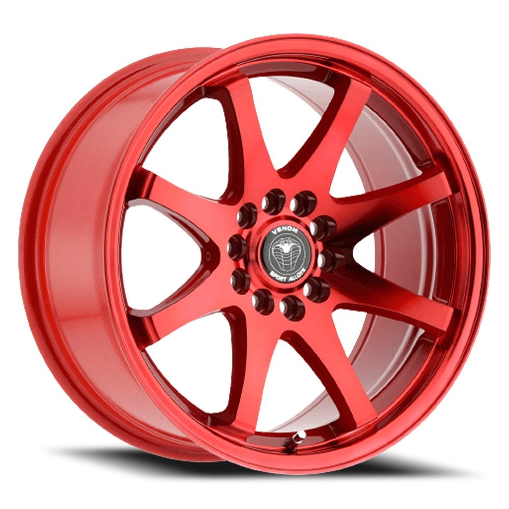 VENOM WHEELS® 35 Wheels - Neon Red Rims - VEN351785108120+31B-E-108