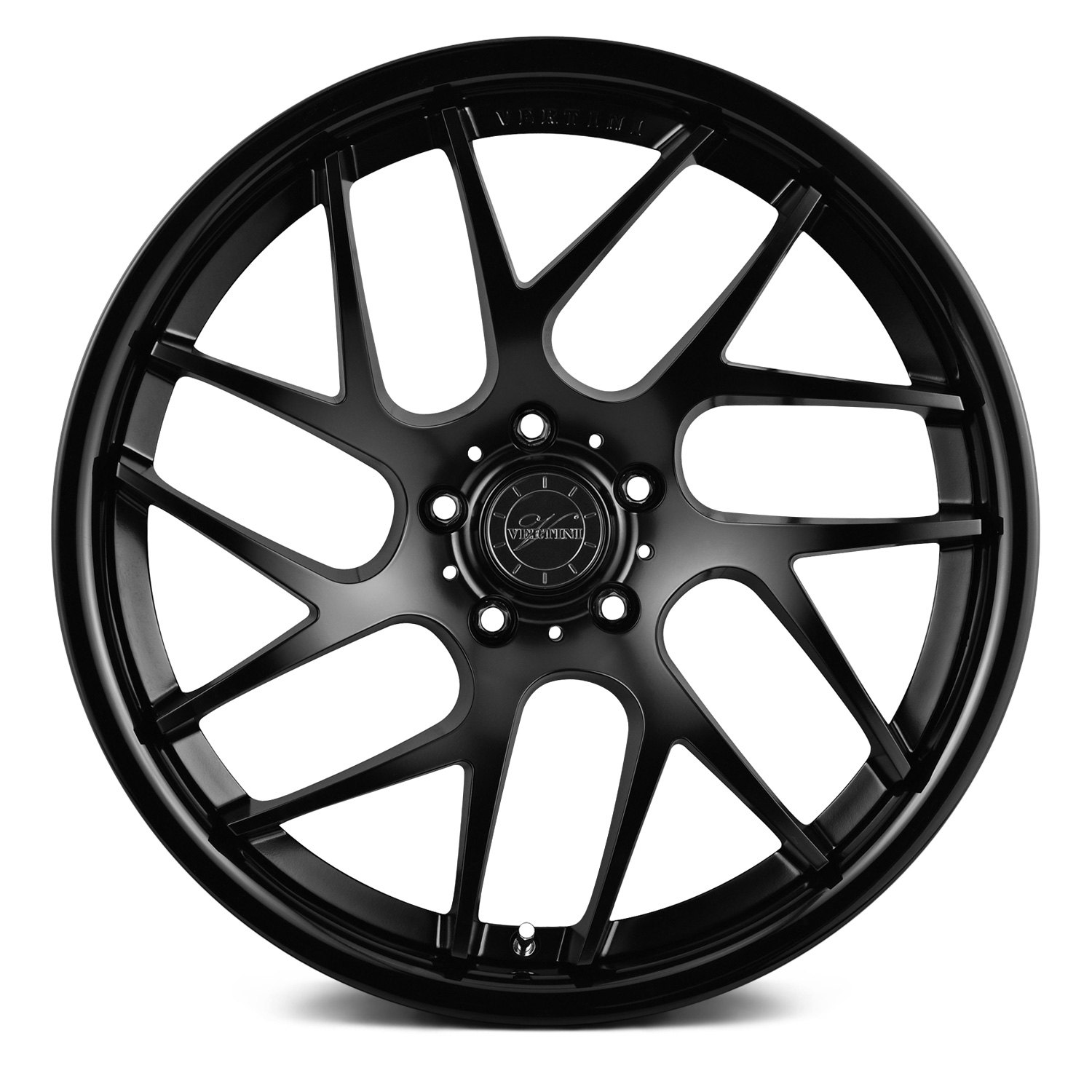 VERTINI® RFS1.4 Wheels - Matte Black Face with Gloss Black Lip Rims