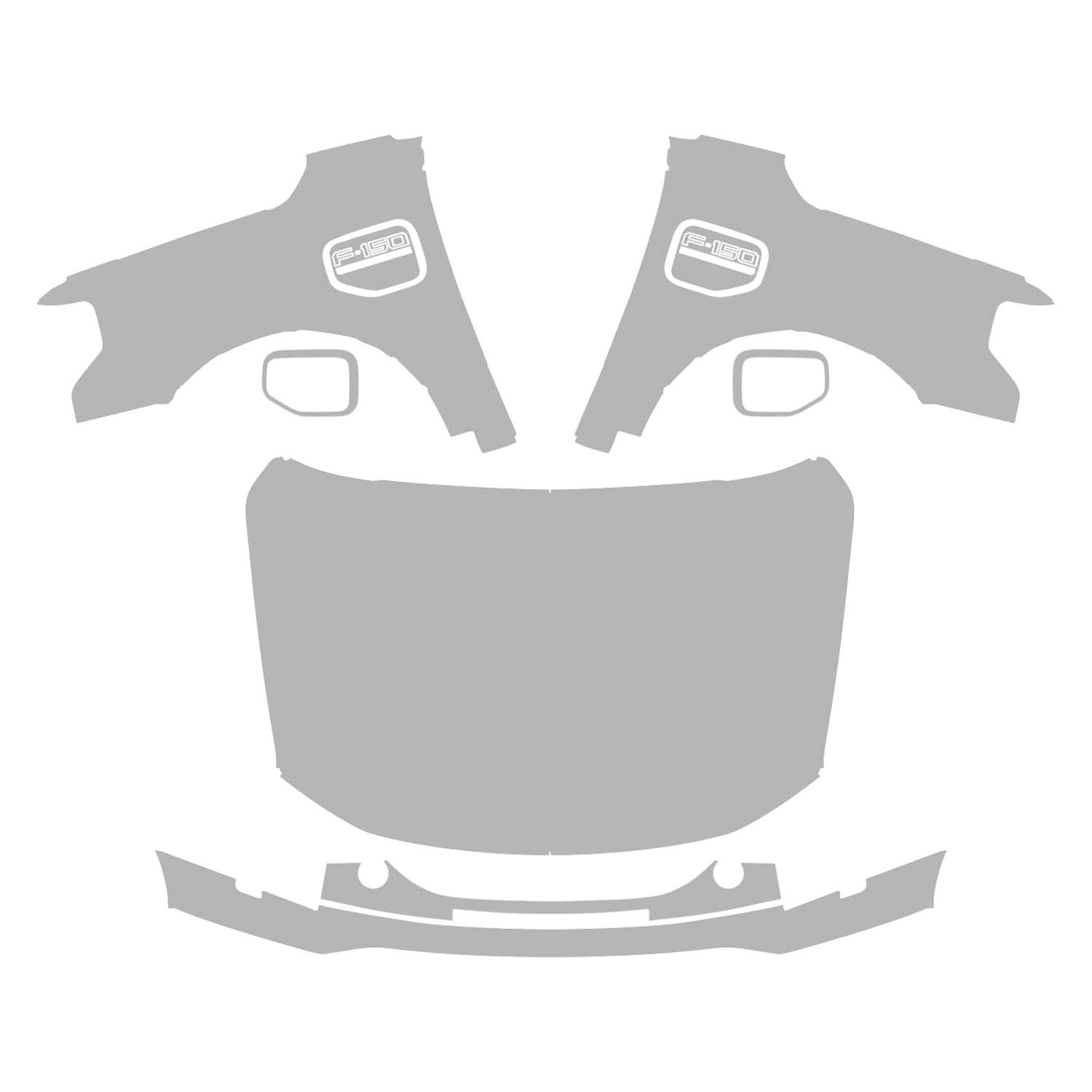 Vicrez® vpp1975 - Paint PPF Pre-Cut Front Bumper, Fenders, Hood, Mirrors Complete Full Protection