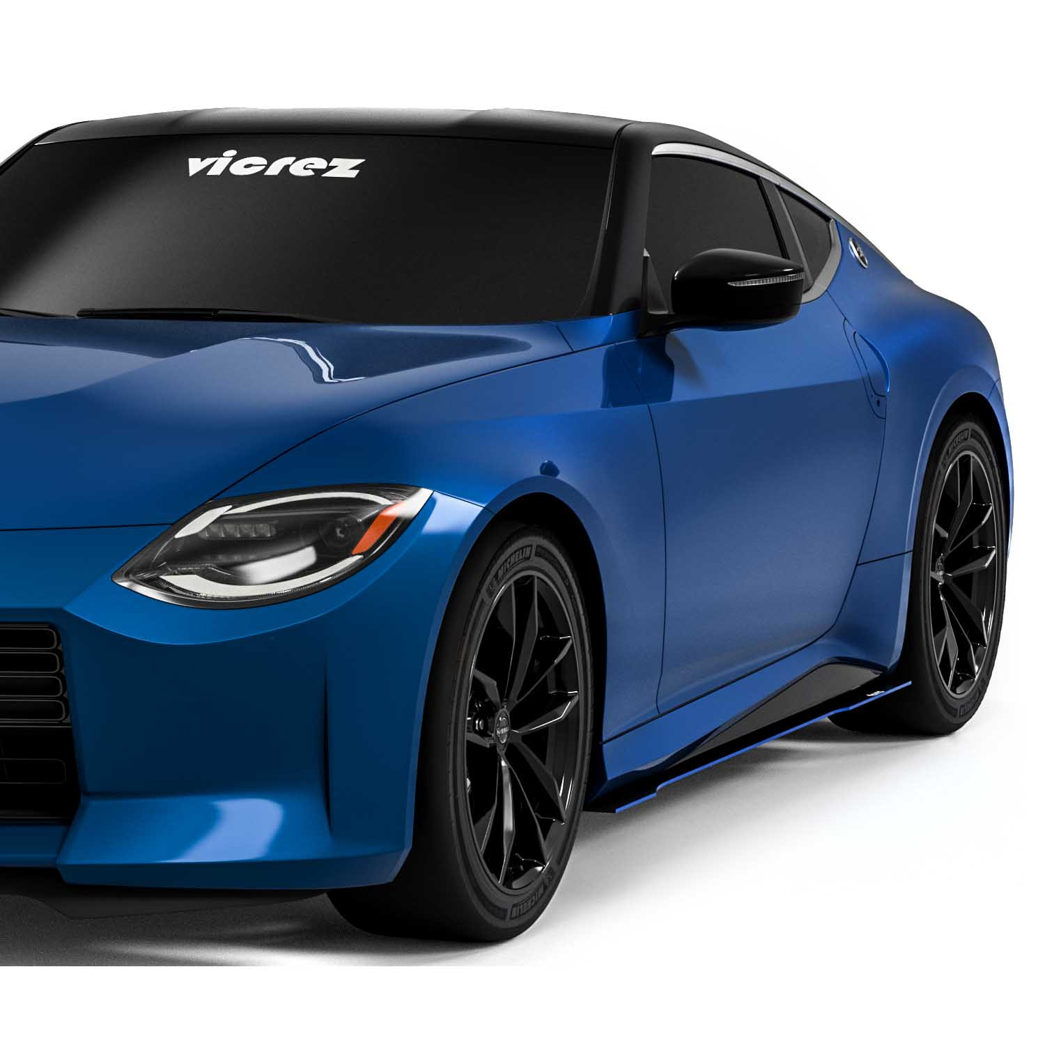 Vicrez® vz101273-CFZ - VL1 Style Carbon Flash Metallic Side Skirt Splitters