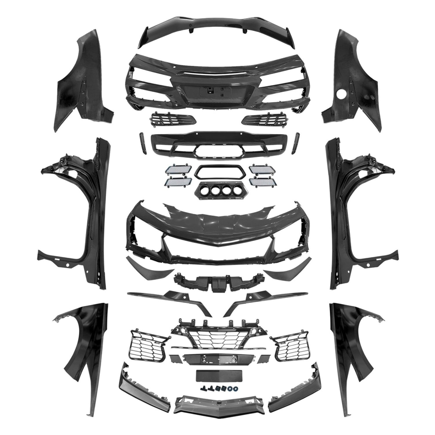 Vicrez® vz101950 - Z06 Style Wide Body Conversion Kit (Unpainted)