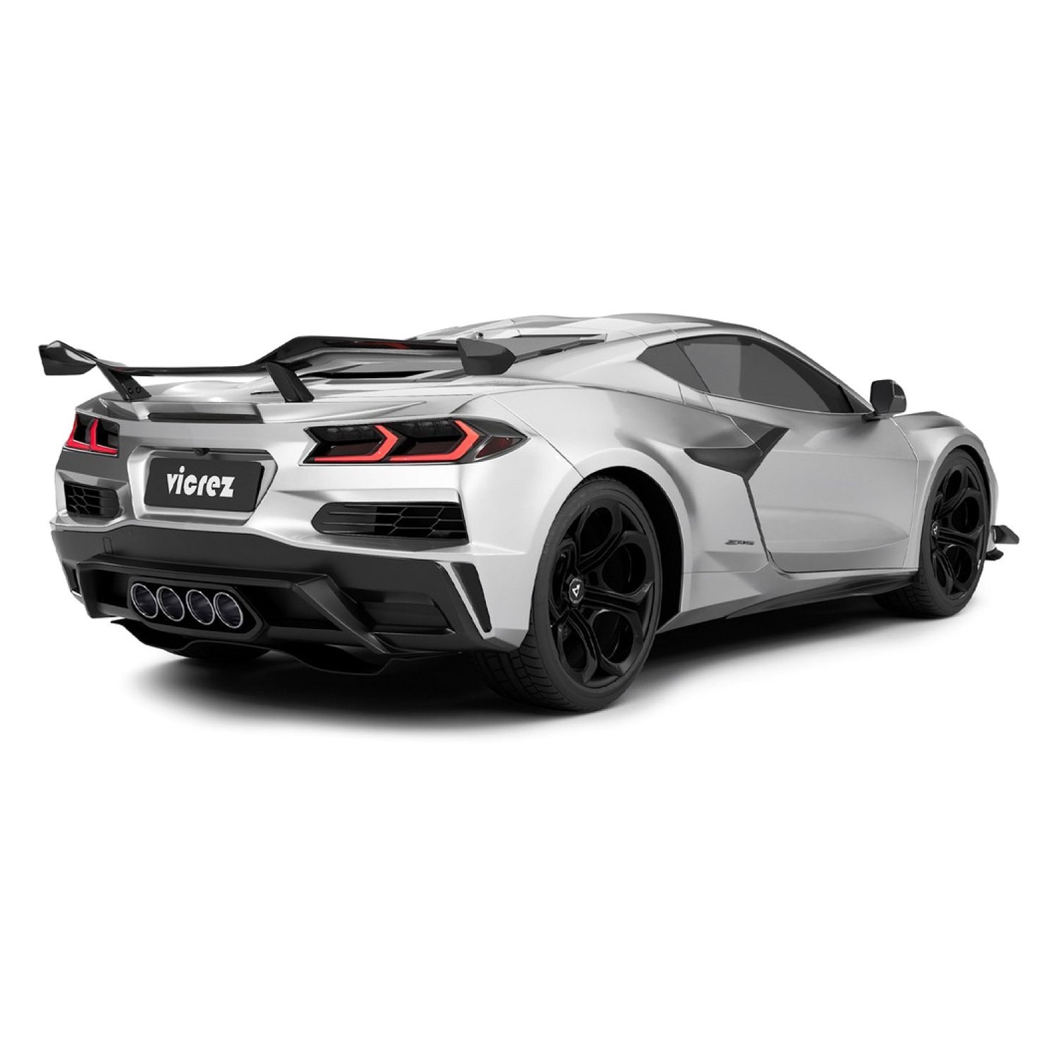 Vicrez® vz101952 - Z06 Style Rear Diffuser with Pipe