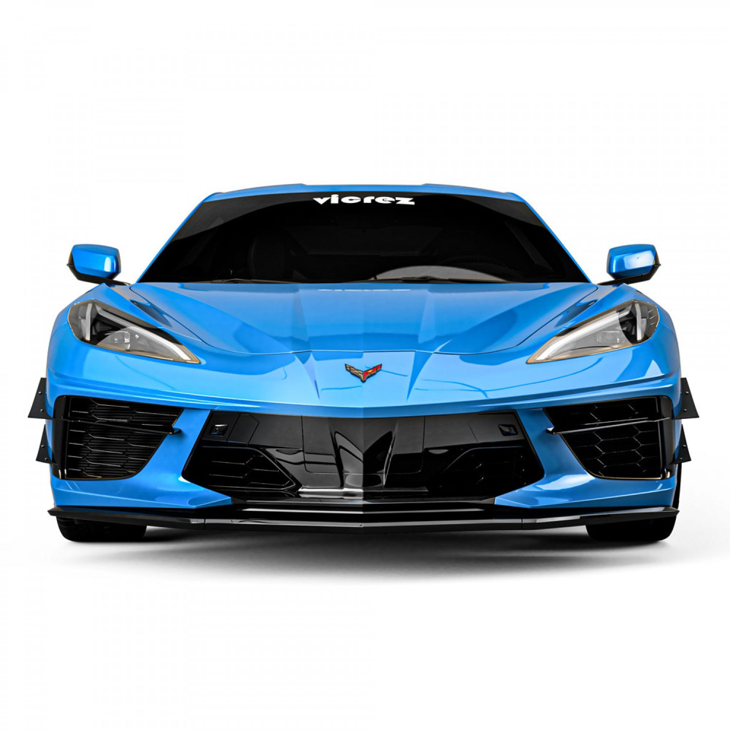 Vicrez® vz102247 - 2VR + 1VR Style Front Bumper Canards