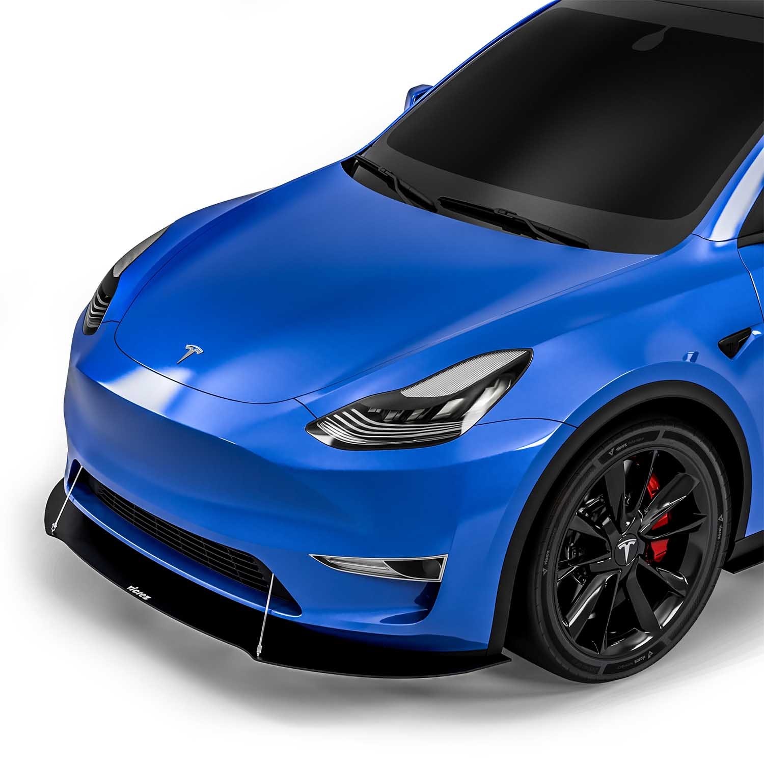 Vicrez® vz102388 - VR1 Style Front Bumper Lip Splitter with Support Rods