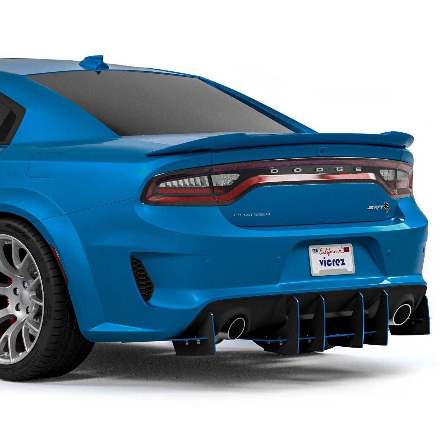 Vicrez® vz102632-DC - Genali VR2 Style Rear Diffuser