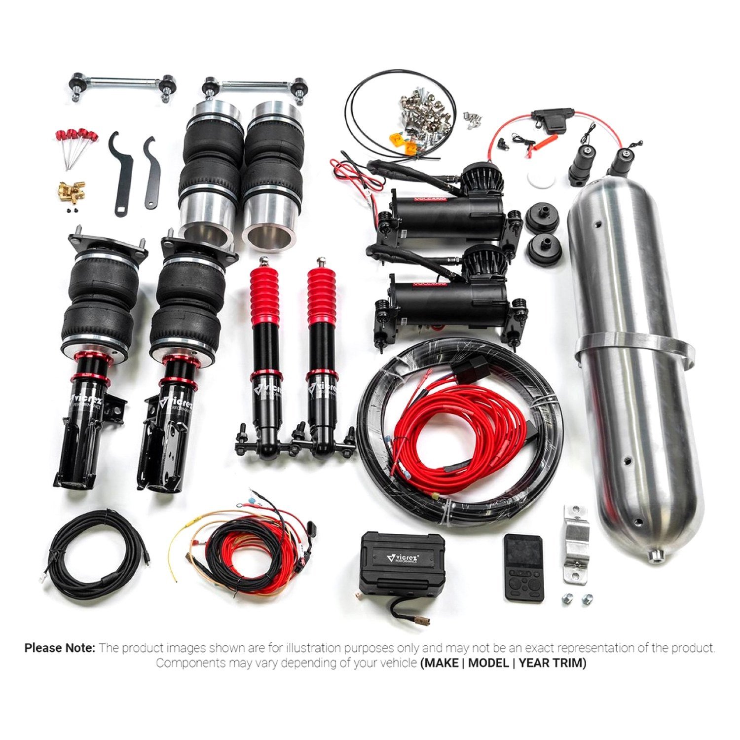 Vicrez® vzp102005 - Air Ride Suspension Kit with Management Air Ride ...