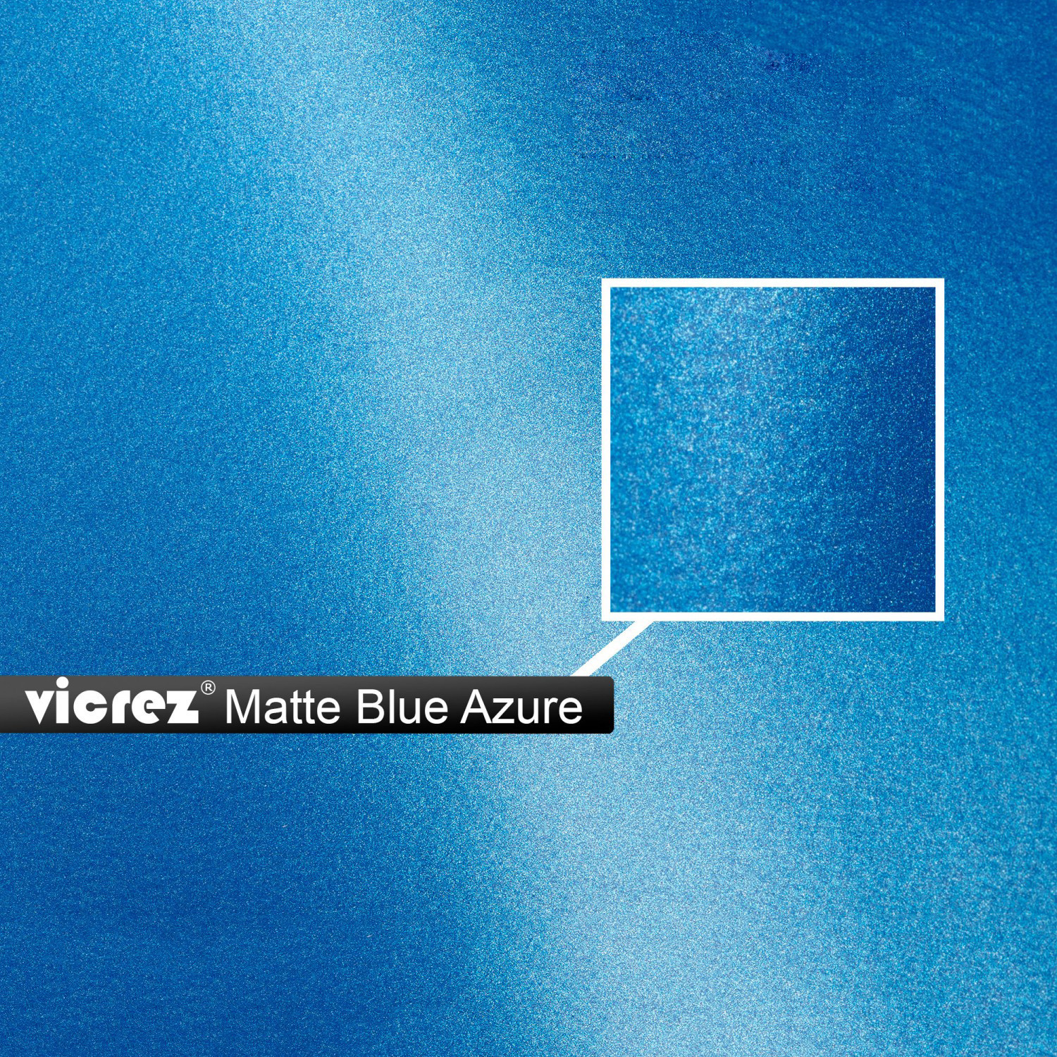 Vicrez® vzv10130-3 - 5' x 3' Blue Azure Vinyl Car Wrap Film