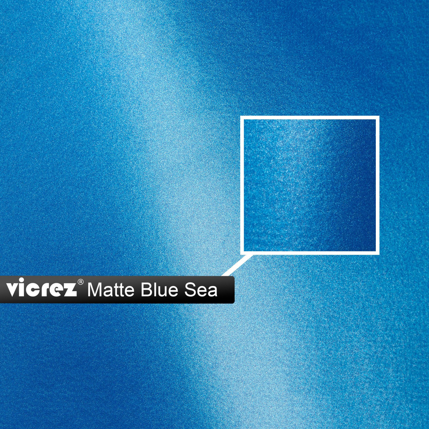 Vicrez® vzv10132-45 - 5' x 45' Blue Sea Vinyl Car Wrap Film