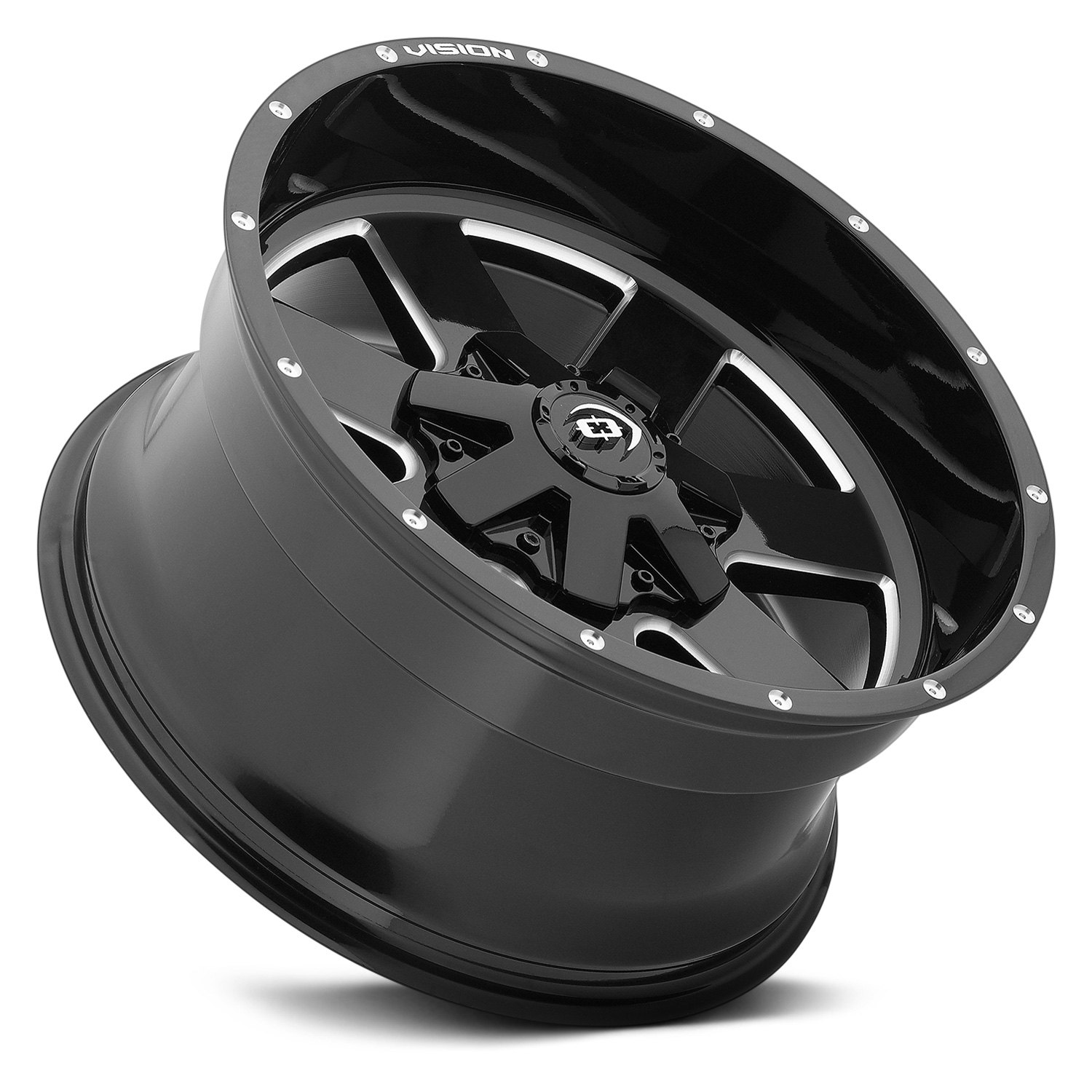 VISION OFF-ROAD® 411 ARC Wheels - Gloss Black with Milled Spokes Rims
