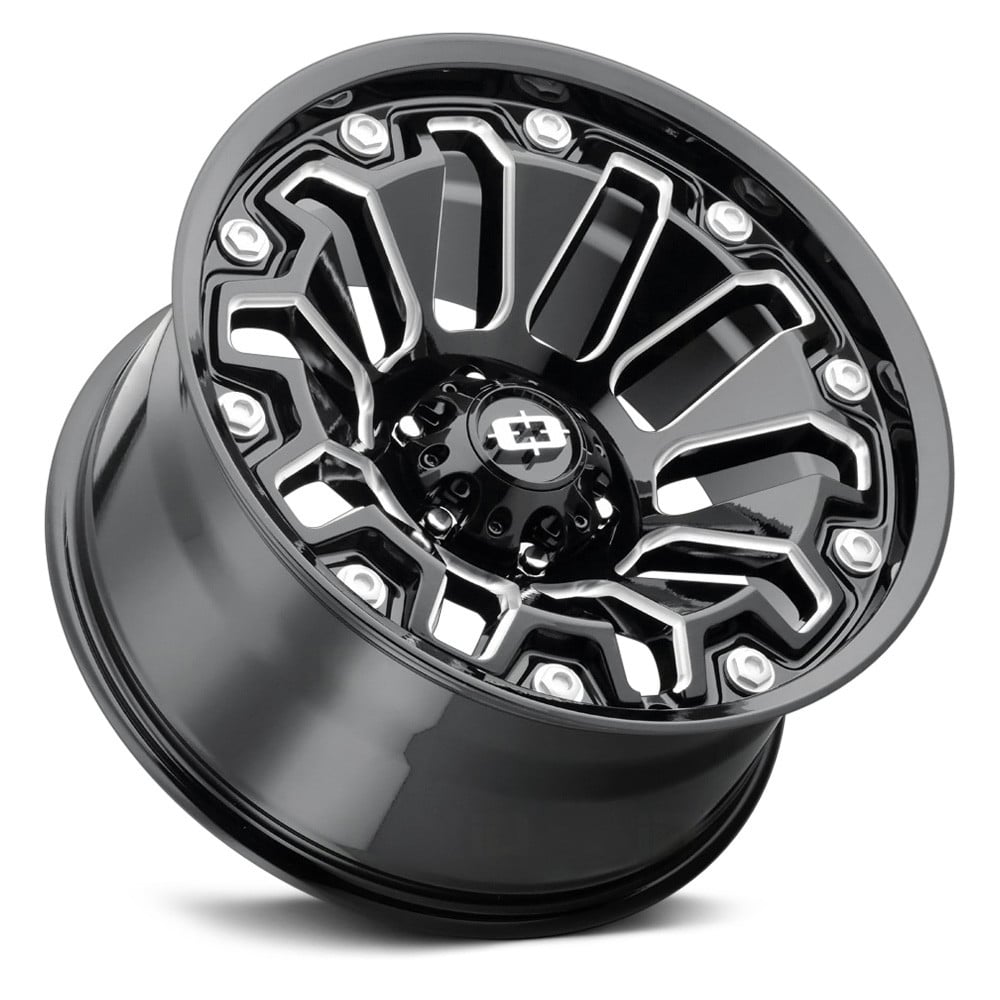 VISION OFF-ROAD® 362 ARMOR Wheels - Gloss Black with Milled Spokes Rims