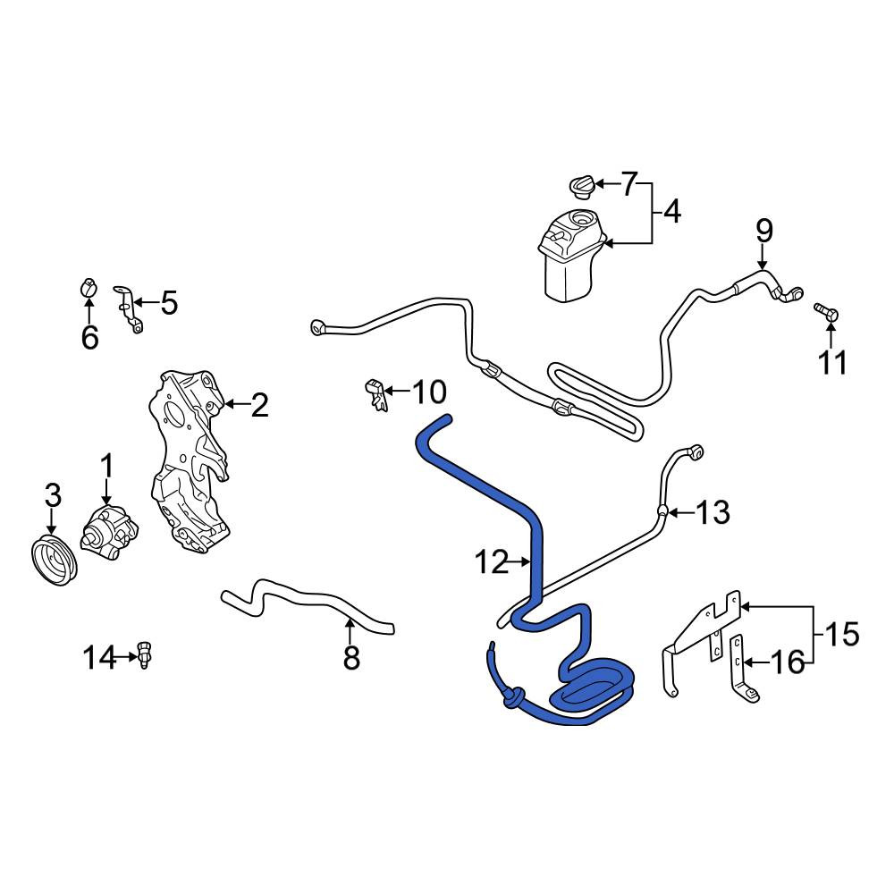 Volkswagen OE 1C0422891D - Power Steering Return Hose